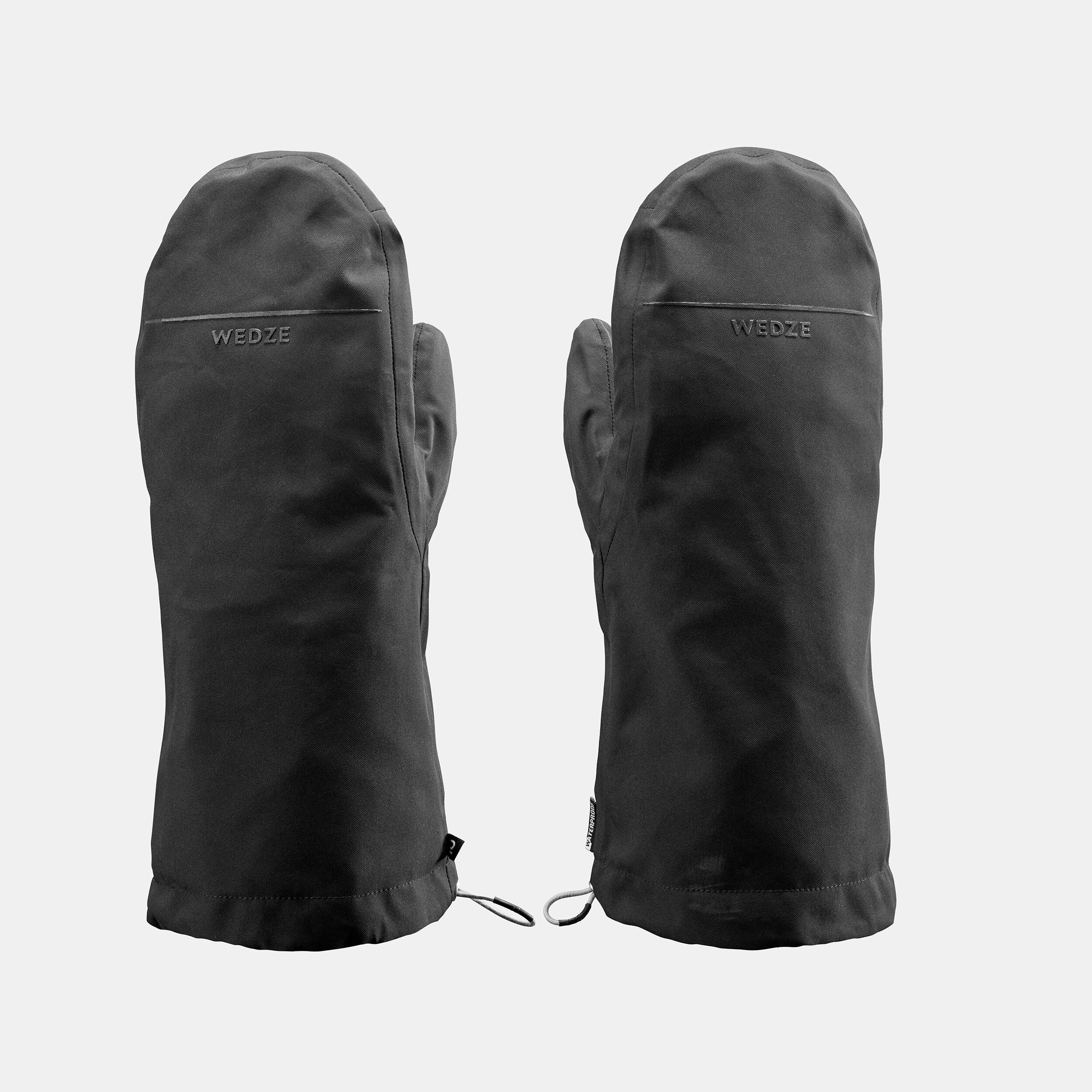 Ski Over-Gloves - Black - Black‎ - Wedze - Decathlon