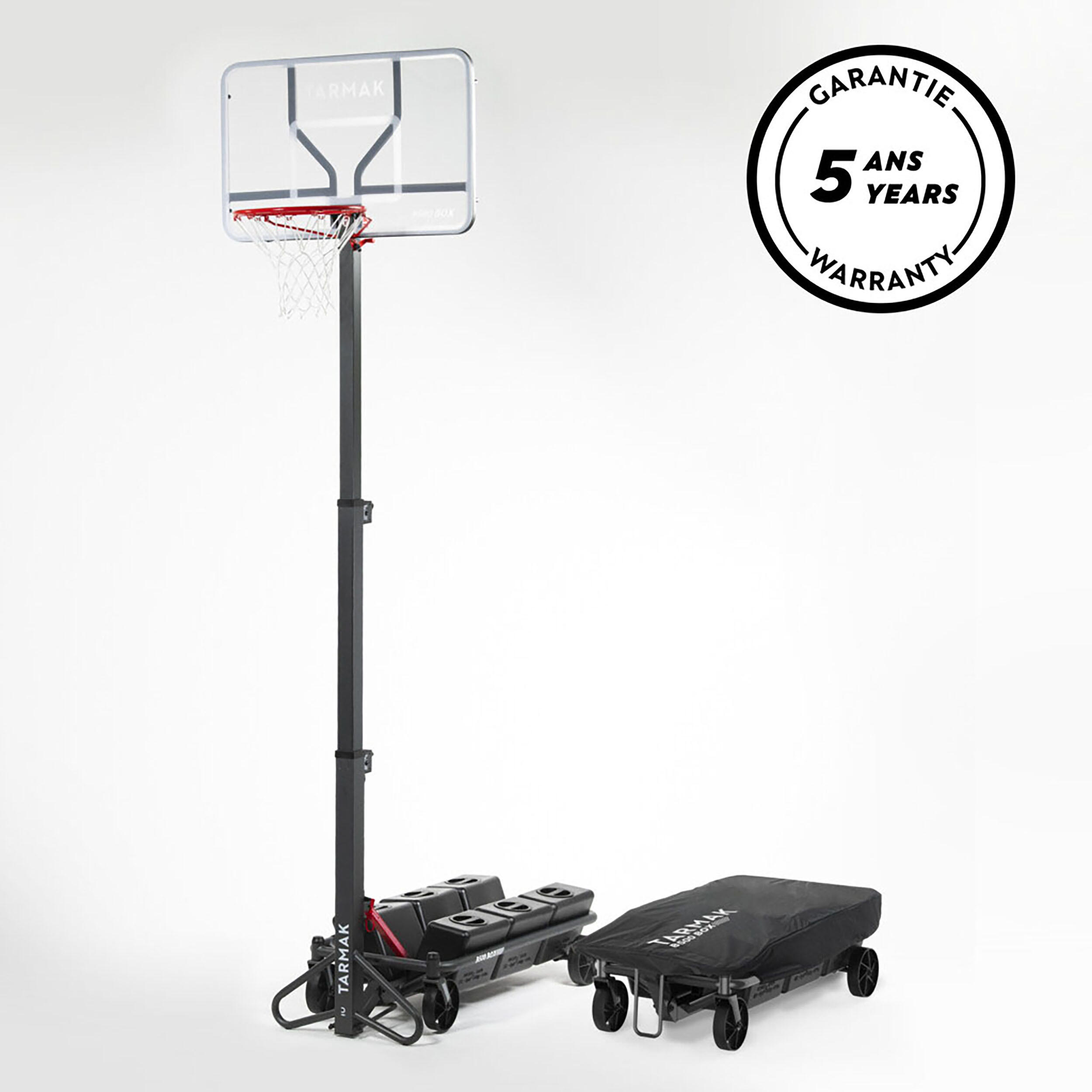 Basketball Standing Backboard Tarmak B500 Box.2.4m-3.05m. Sets up in 2 ...