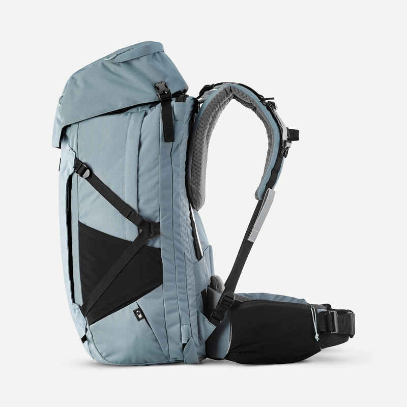 Morral de 50+6 Litros trekking de viaje para Mujer Forclaz Travel900 azul - Decathlon