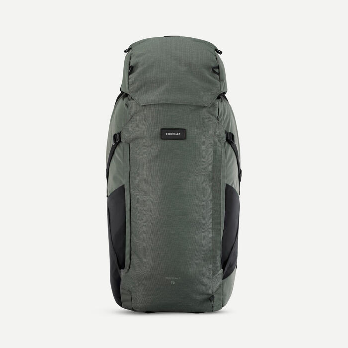 Trekking 70+6 L Backpack Travel 900 - Khaki