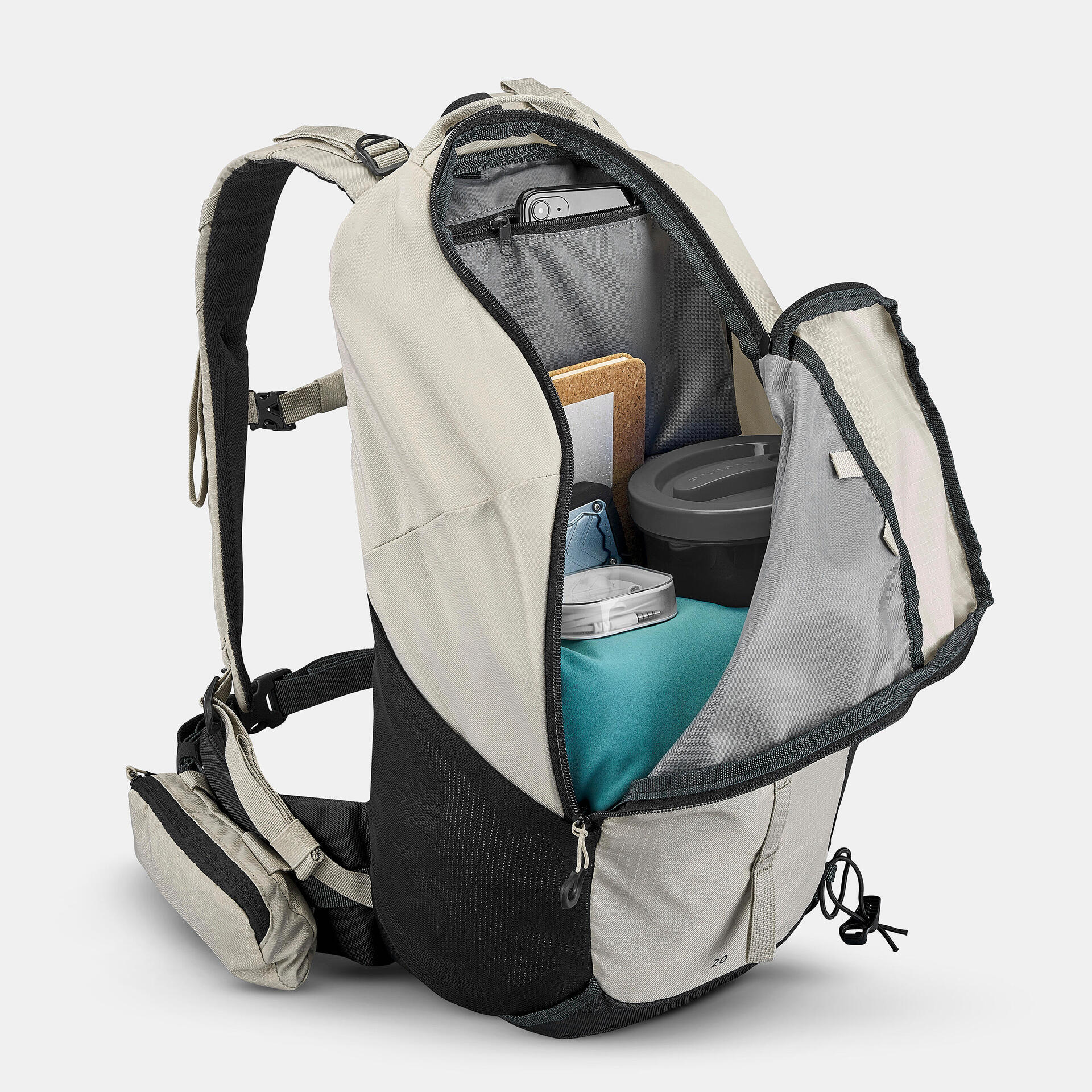 20 L Mountain Hiking Backpack - MH100 - Beige