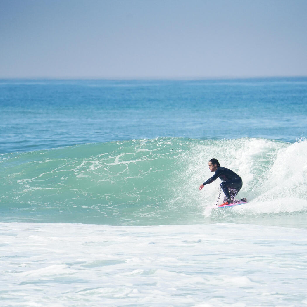 Bodyboard 500 grey red with biceps leash OLAIAN - Decathlon