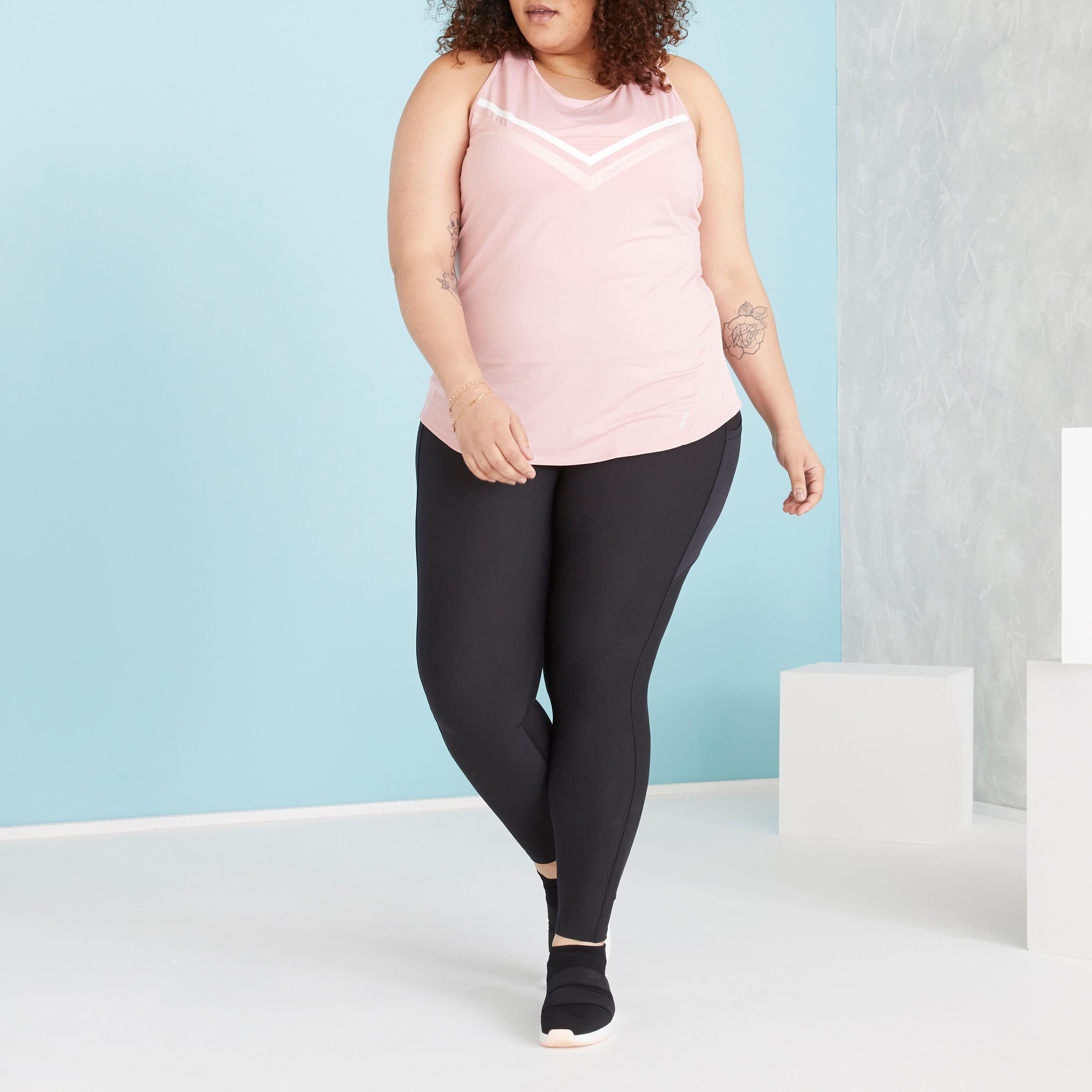 Long Fitness Tank Top (Plus Size) - Decathlon