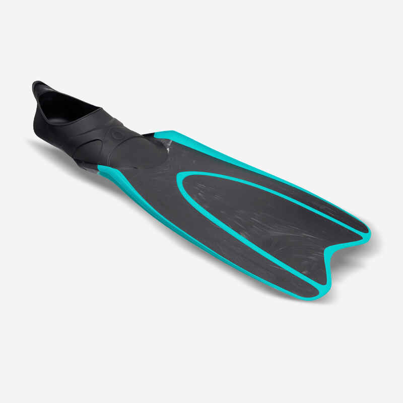 Aletas Snorkel Subea FF 100 React Adulto Negro Verde - Decathlon