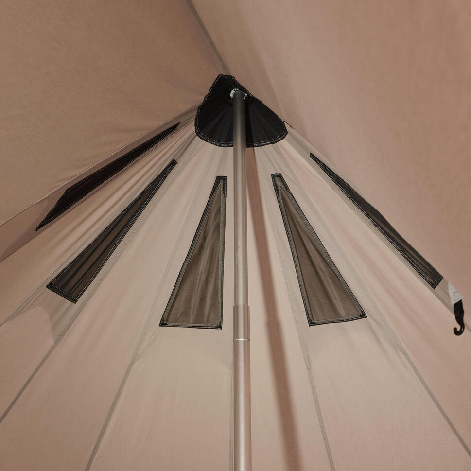 5-person, 2-bedroom camping tepee tent, Tepee 5.2 Polycotton QUECHUA ...