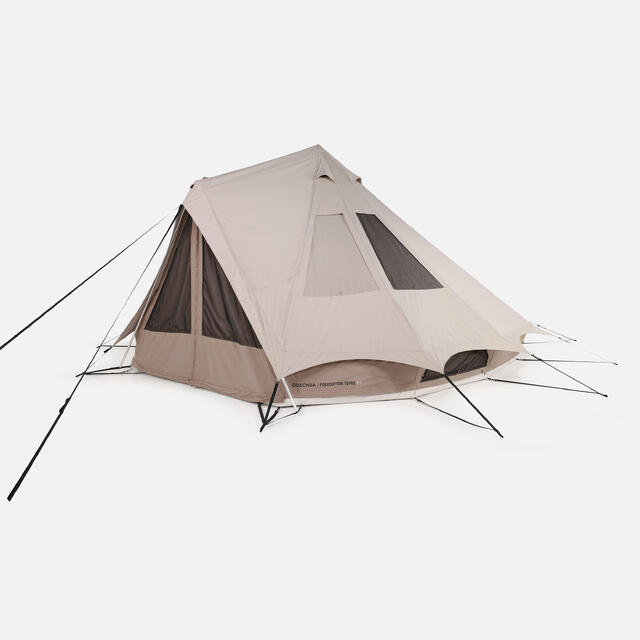 5-person, 2-bedroom camping tepee tent, Tepee 5.2 Polycotton | Decathlon
