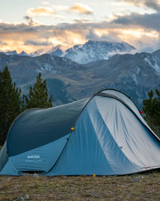 Tente de camping instantanée 3 places, 2 Seconds bleu | Decathlon