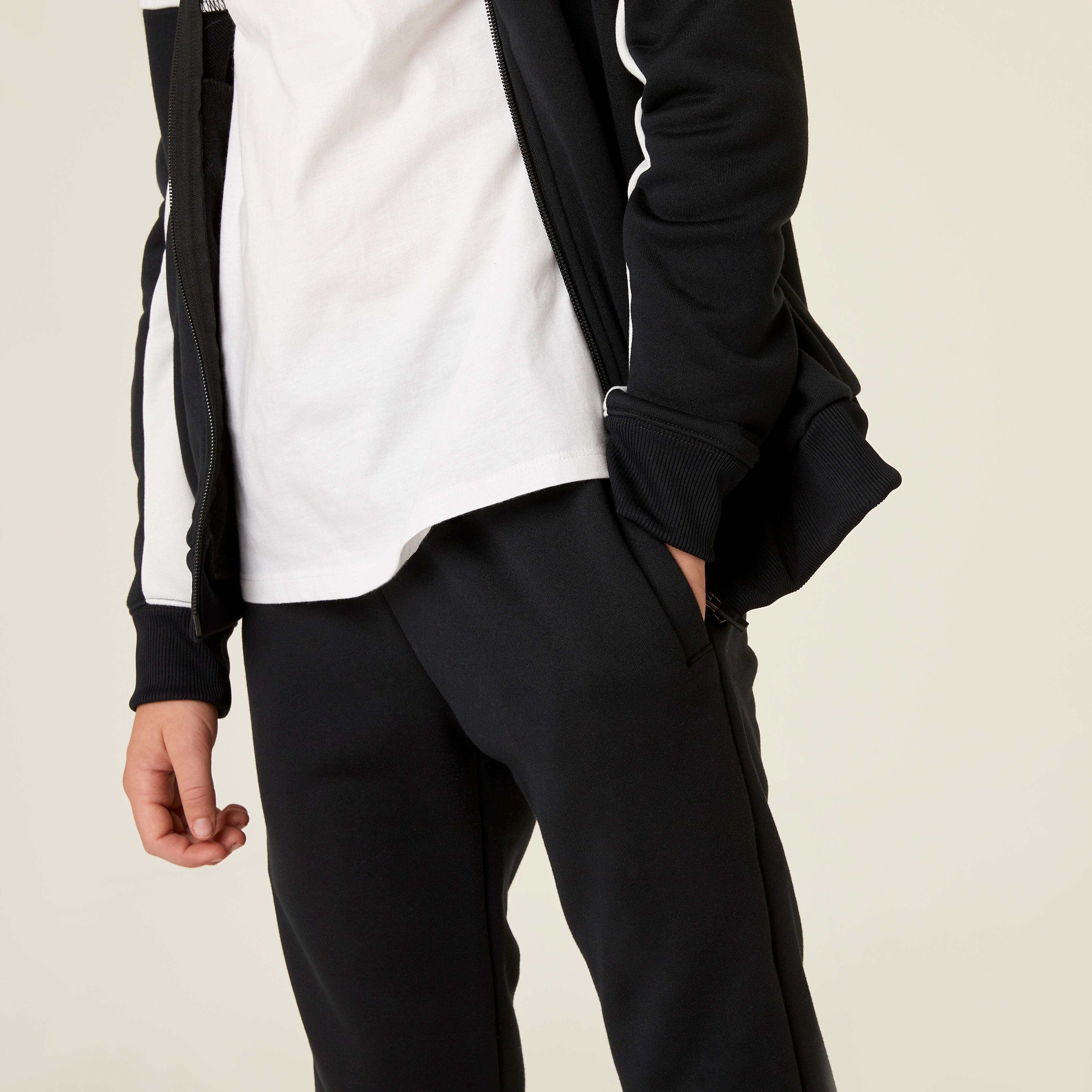 Kids’ Tracksuit - S 500 - graphite black, Magnolia - Decathlon - Decathlon