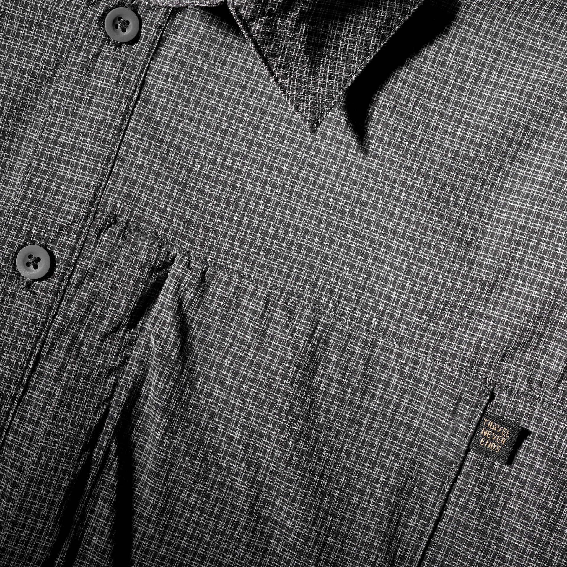 Men’s short sleeved hiking shirt, NH500 Fresh - Grey