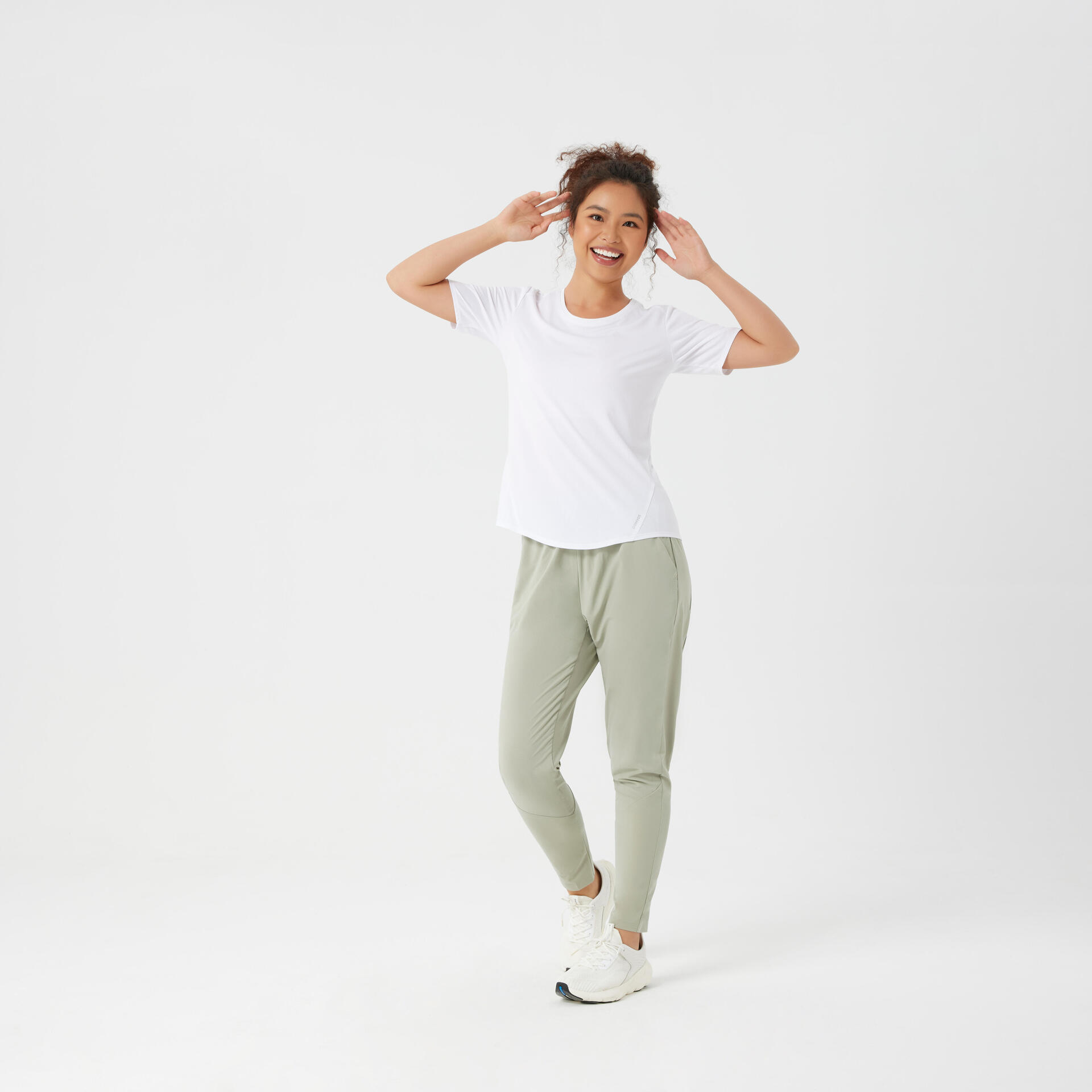 Women's Fitness Cardio Carrot-Cut Jogging Bottoms - Green