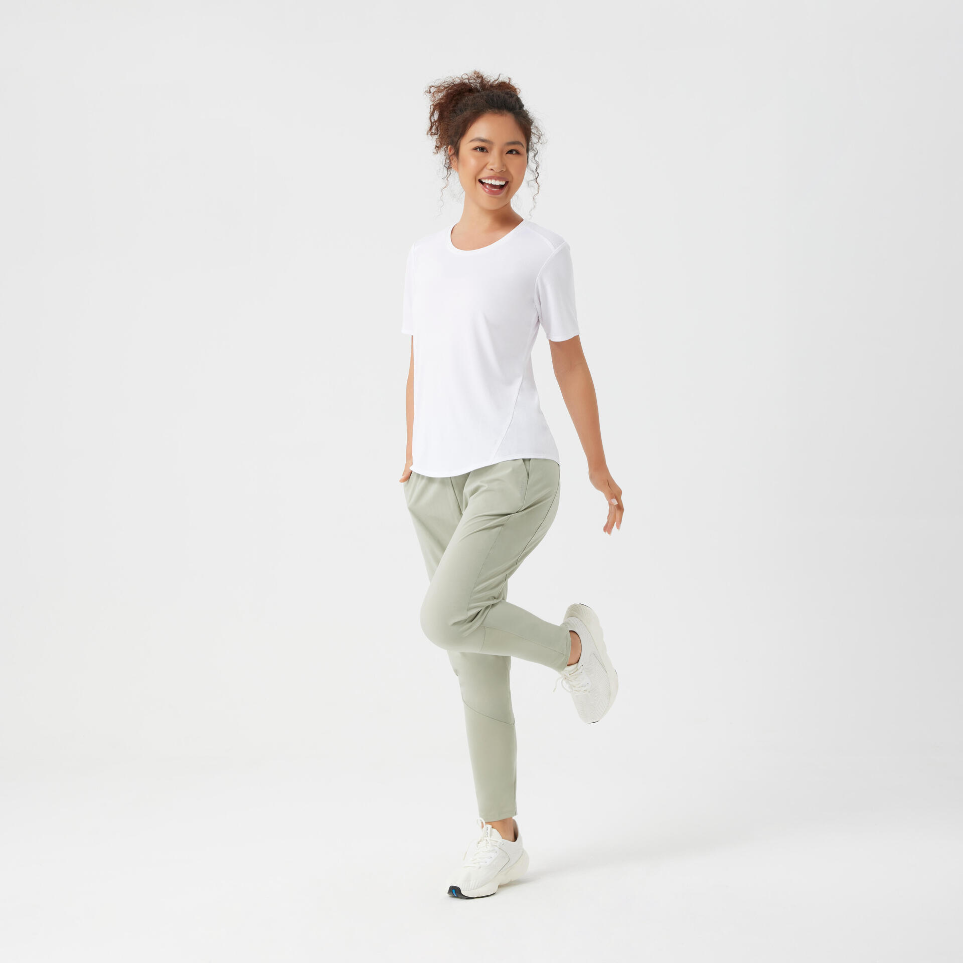 Women's Fitness Cardio Carrot-Cut Jogging Bottoms - Green