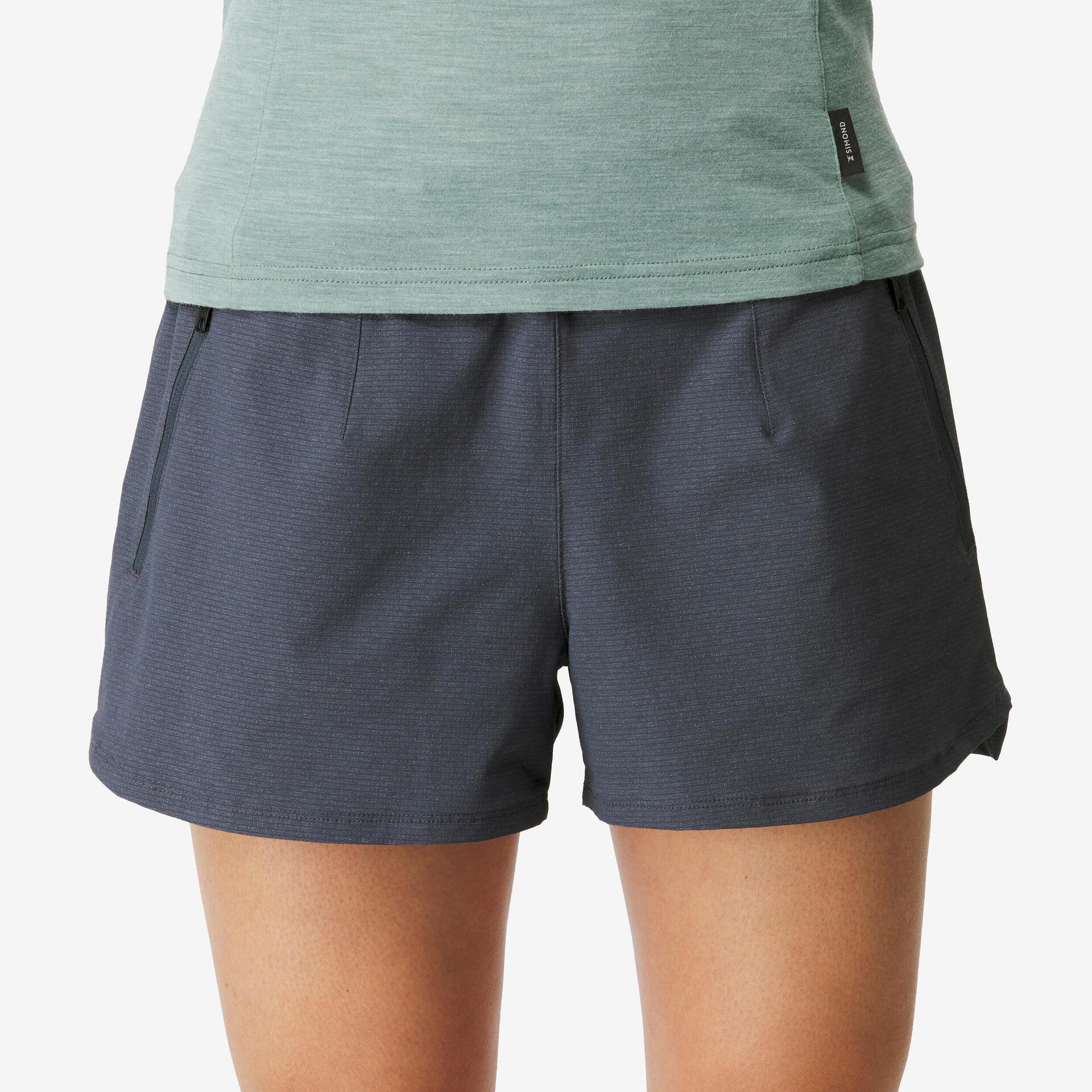 Women's Trekking Short Shorts-TRAVEL 900-Blue