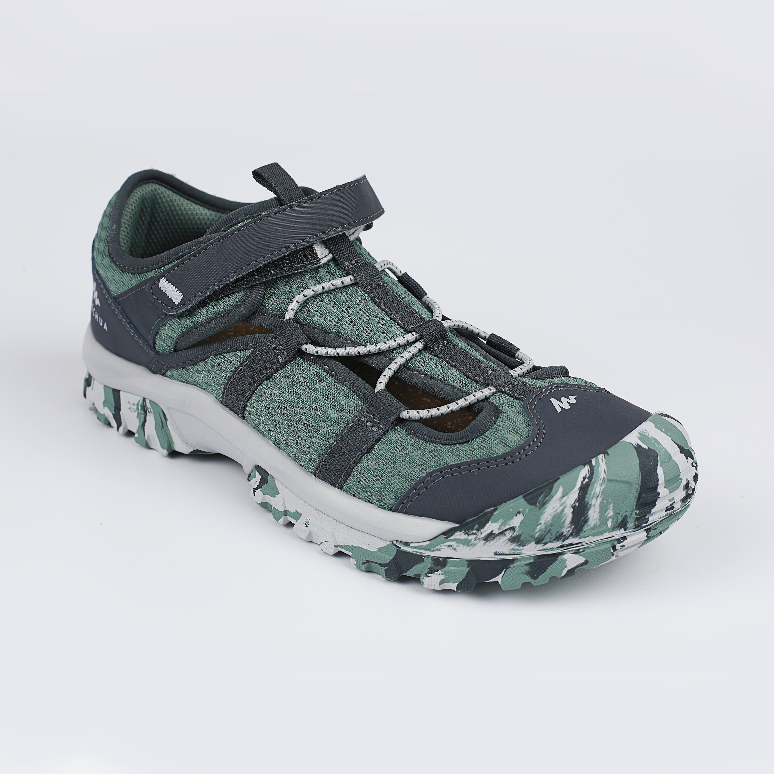 Boys Mountain Hiking Sandals Quechua MH150 Junior - Green