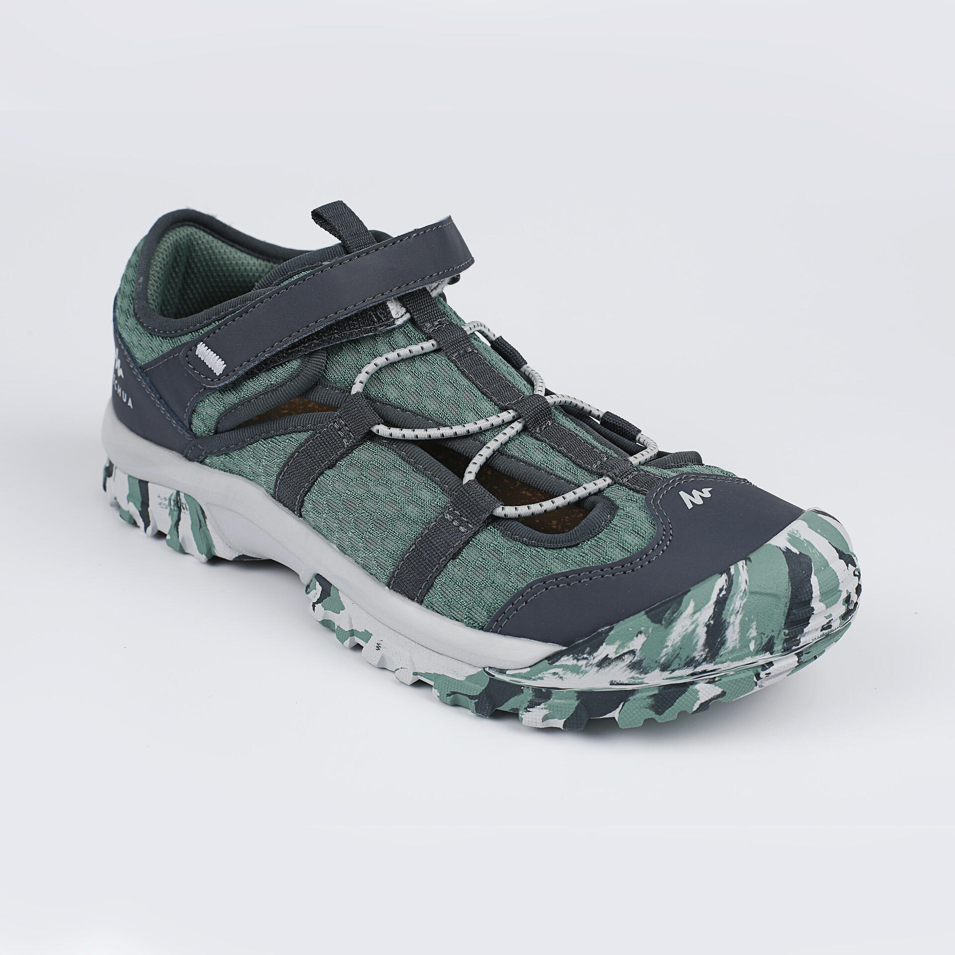 Boys Mountain Hiking Sandals Quechua MH150 Junior - Green