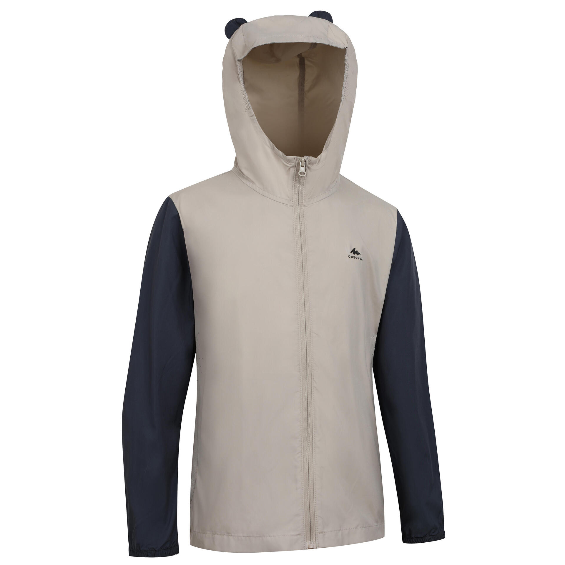 Hiking anti uv jacket mh500 kid beige