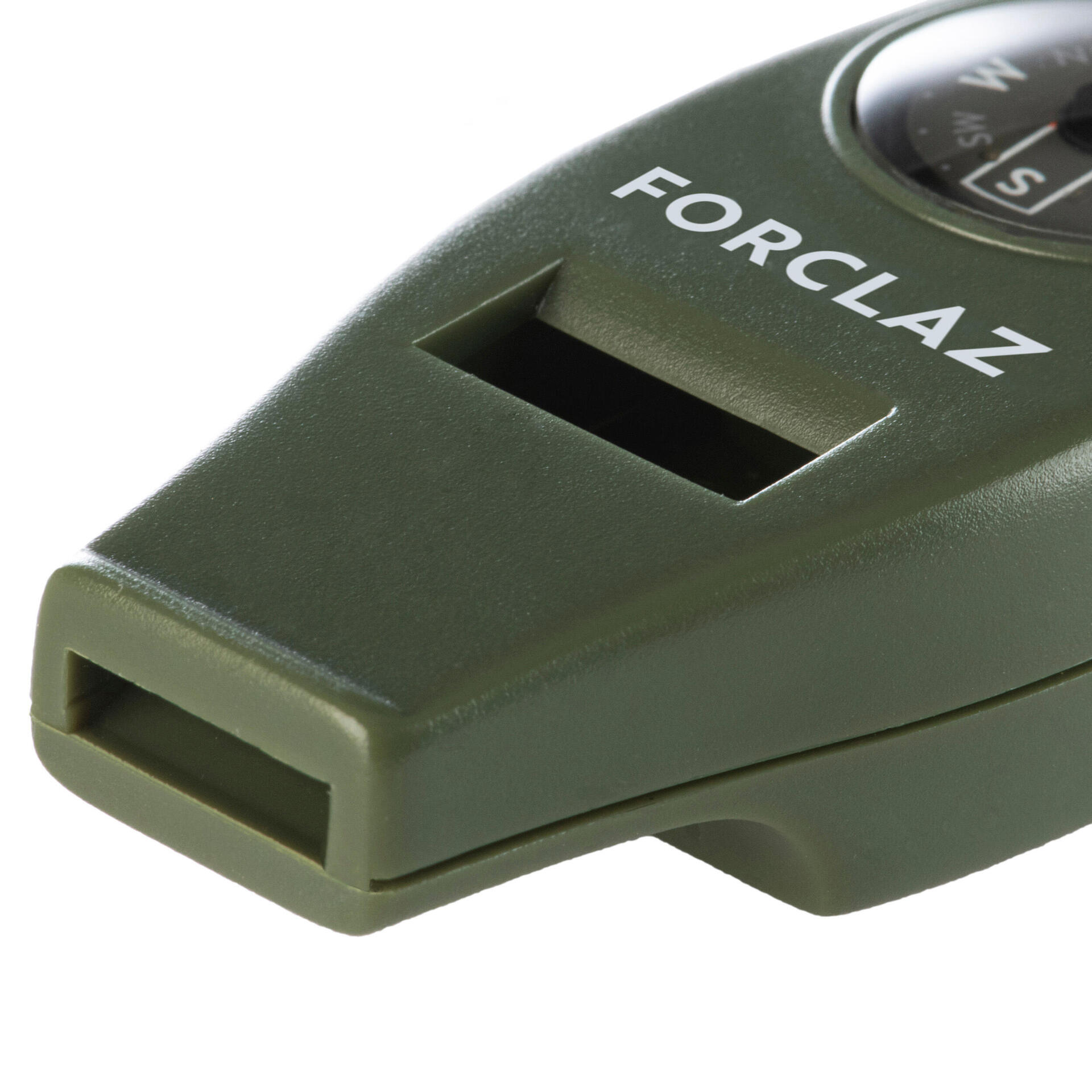 50 Multi-Purpose Whistle and Orienteering Compass - Khaki