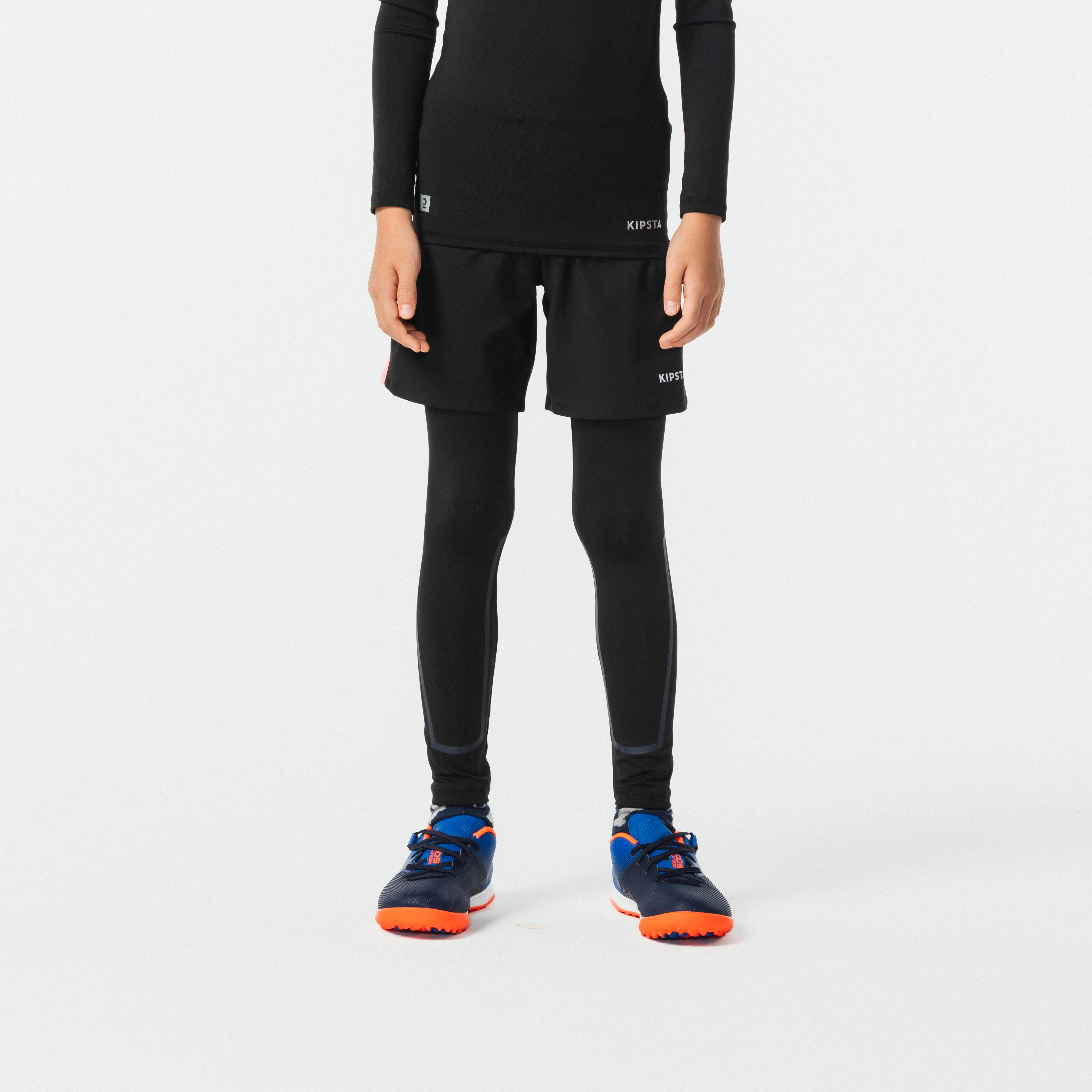 Kids' Football Base Layer Top Black - 100 Series - Decathlon