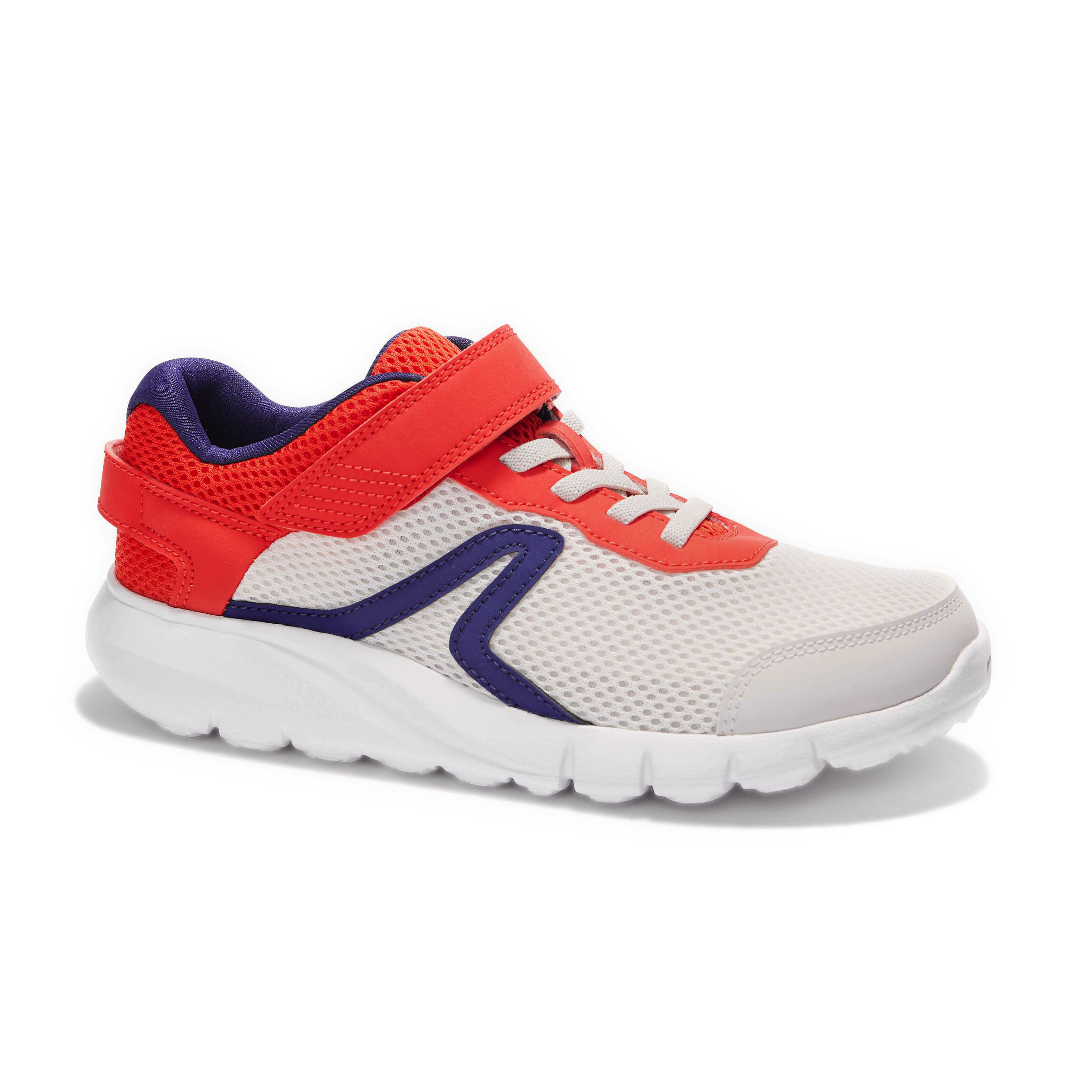 SOFT 140 FRESH KIDS' FITNESS WALKING SHOES - PUTTY/RED