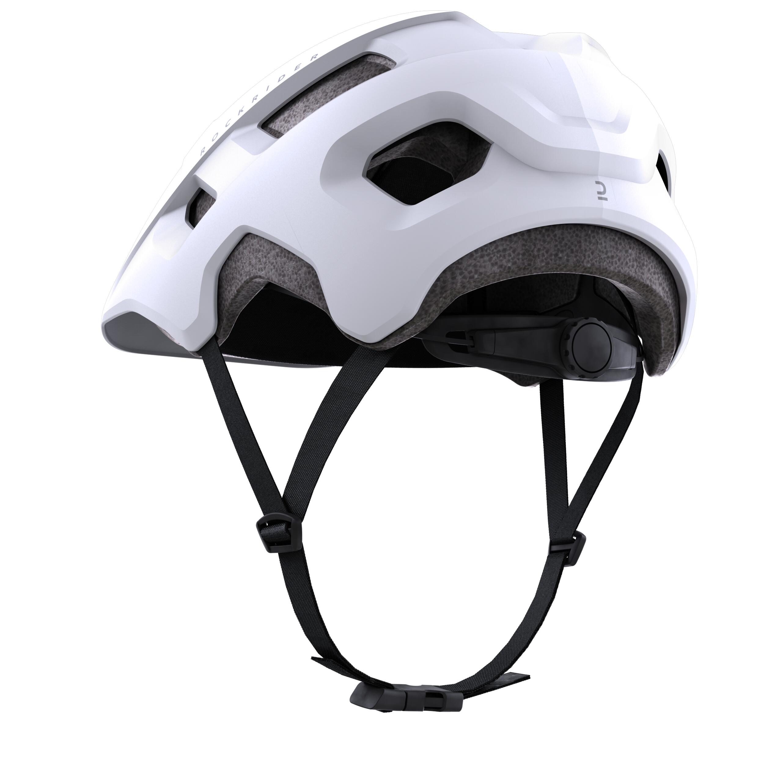 MTB Helmet - EXPL 100 White - Snow white - Rockrider - Decathlon