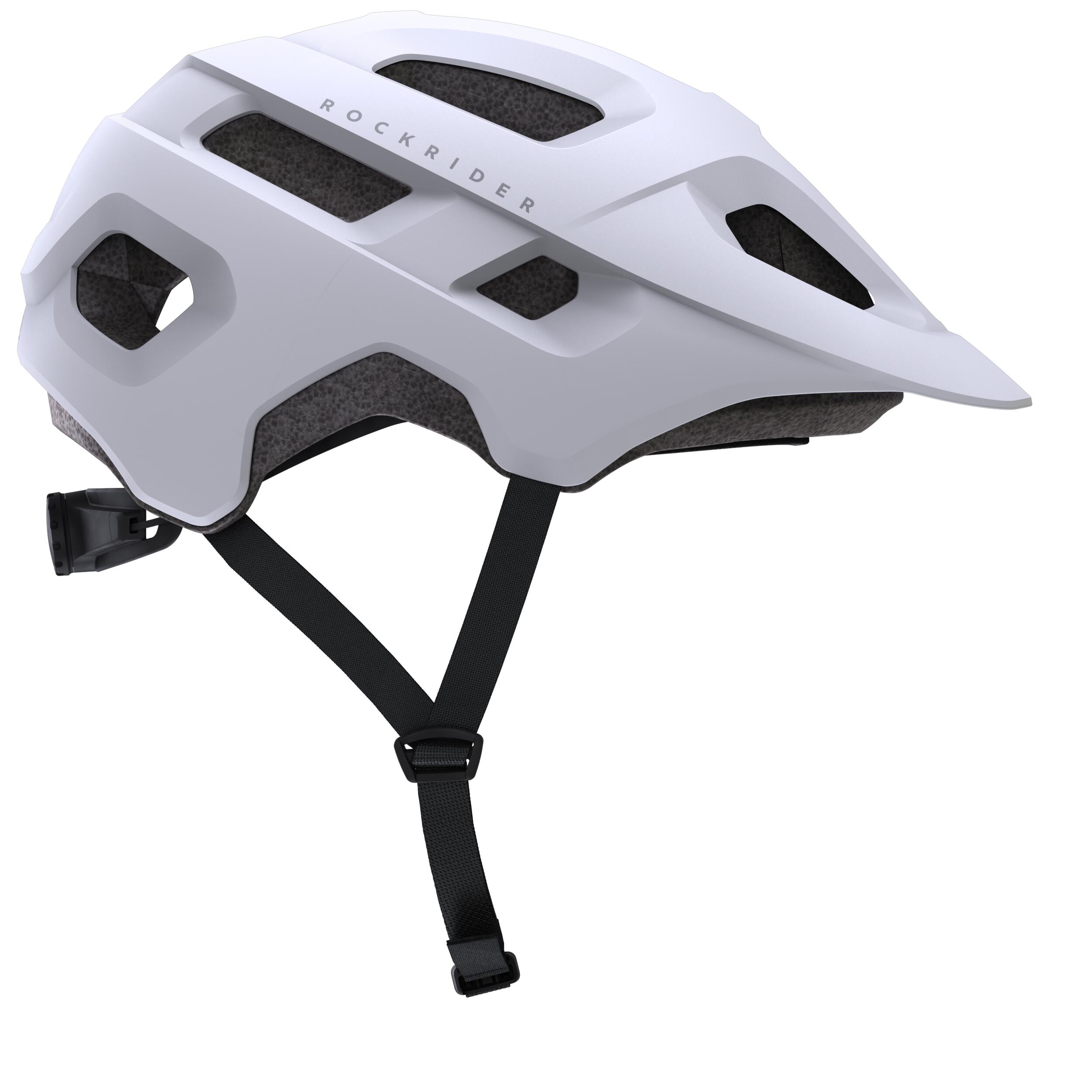 MTB Helmet - EXPL 100 White - Snow white - Rockrider - Decathlon