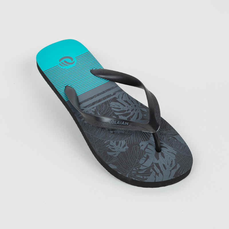 Chanclas de playa para Hombre Olaian Floral 120 negro - Decathlon