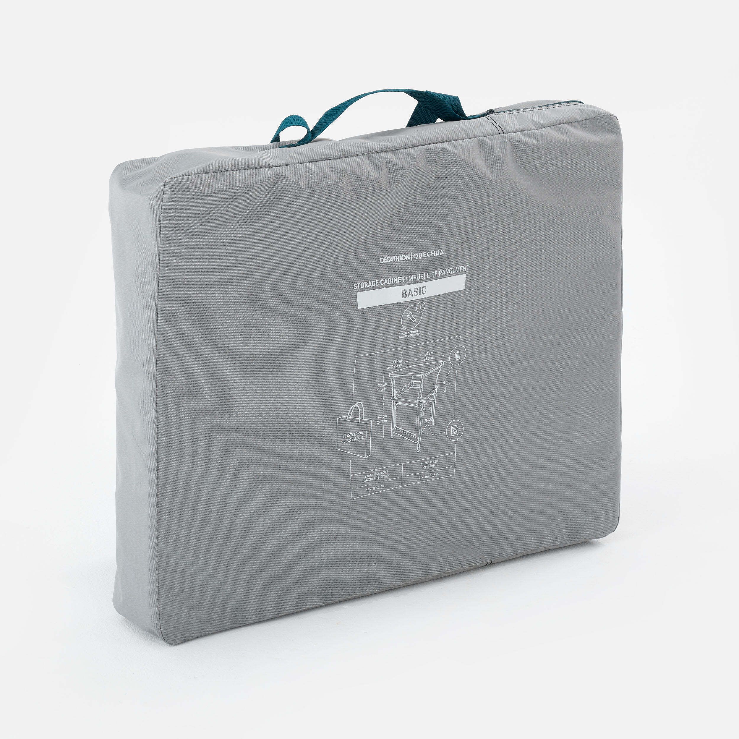 Compact Storage Unit - Granite, Verdigris - Quechua - Decathlon