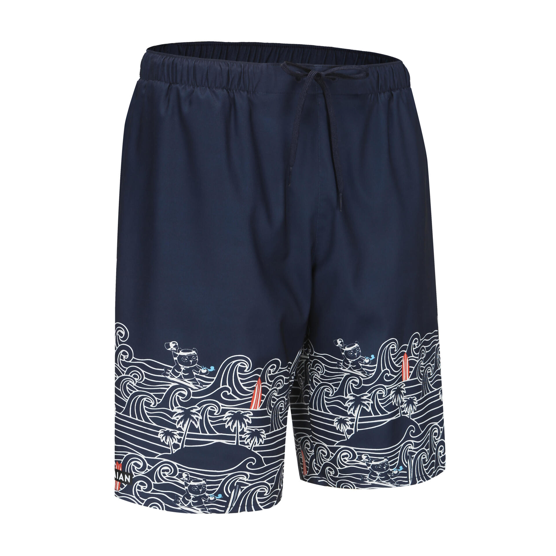 Men's 20" Surfing Boardshorts 100 ECO - Panda Navy