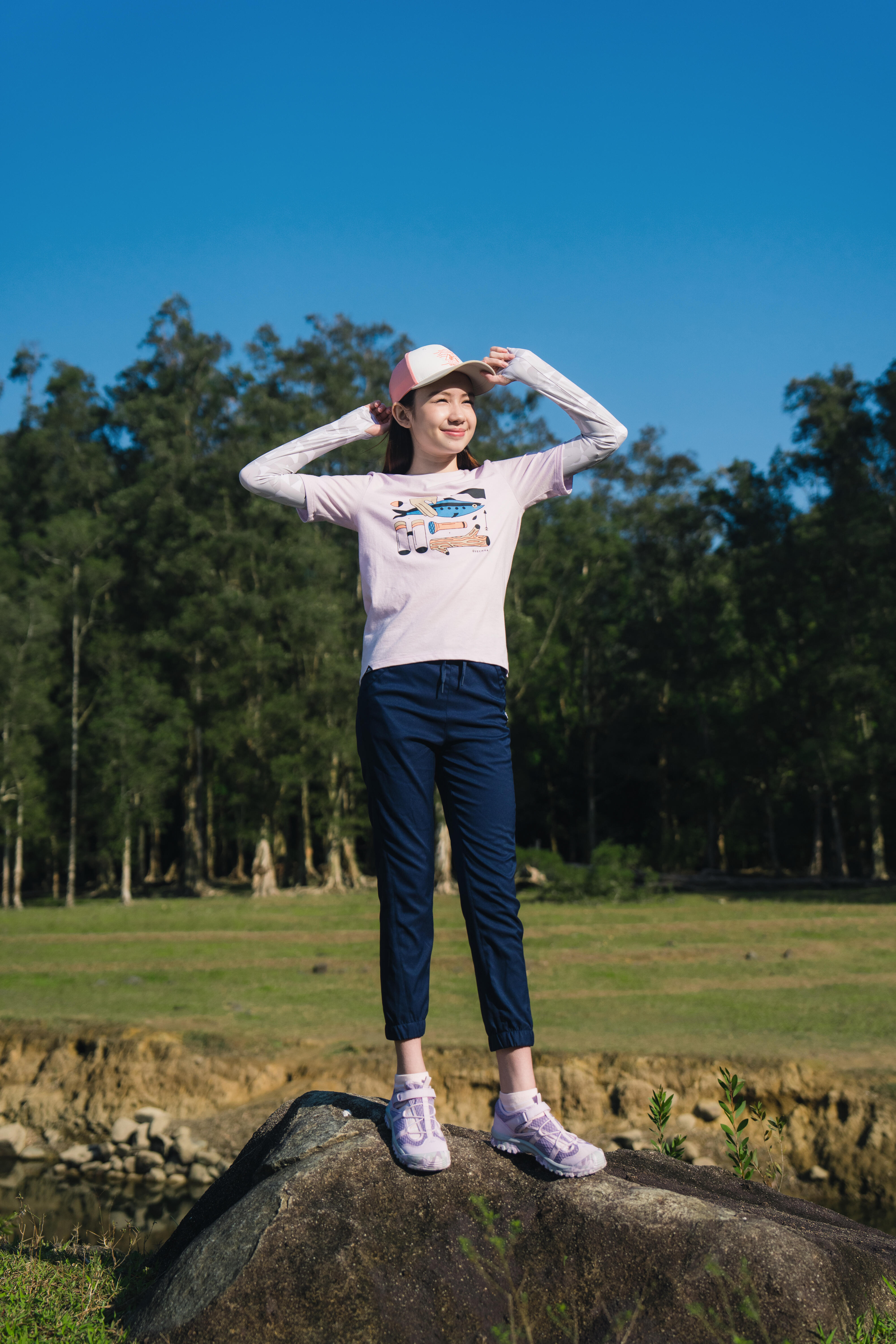 Girls Mountain Hiking Sandals Quechua MH150 Junior - Purple