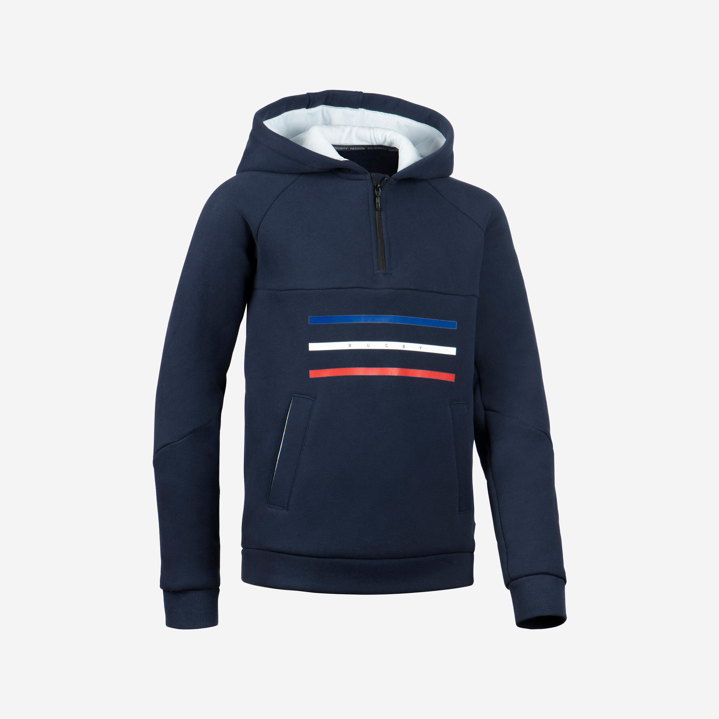 Kids' Rugby Hoodie Sweatshirt R500 France - Blue KIPSTA | Decathlon