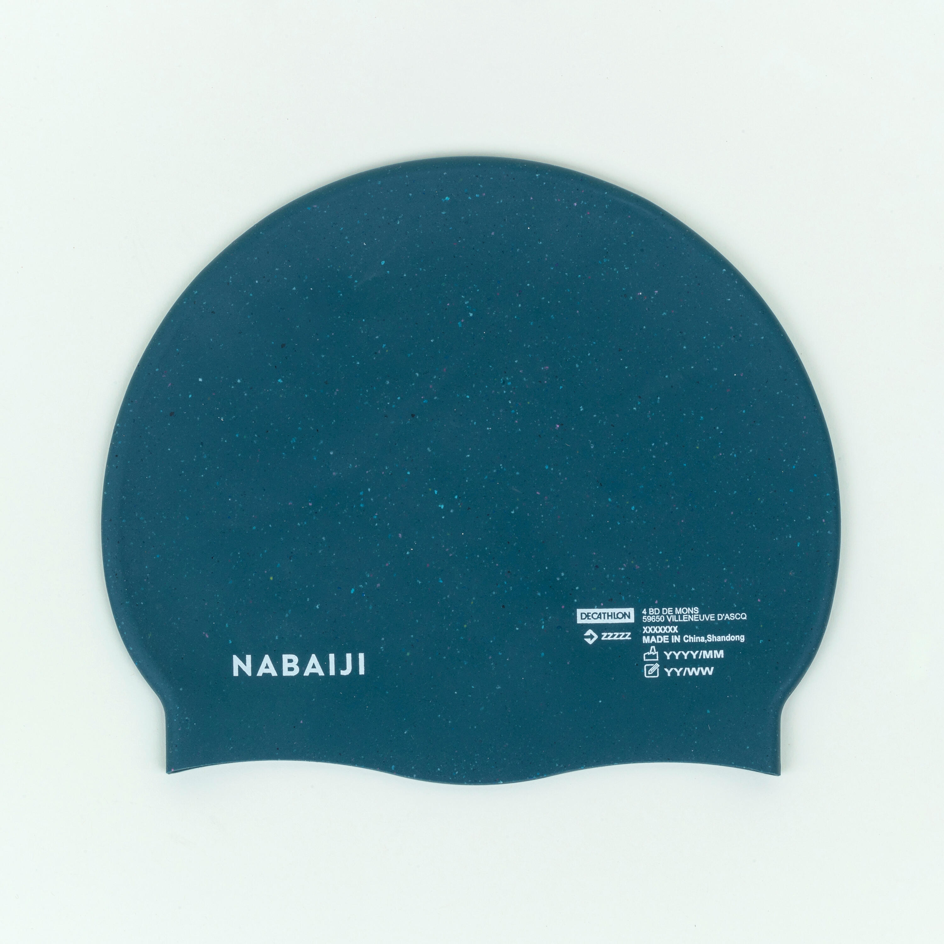 Reg silicone swim cap - One size - Petrol blue - Decathlon