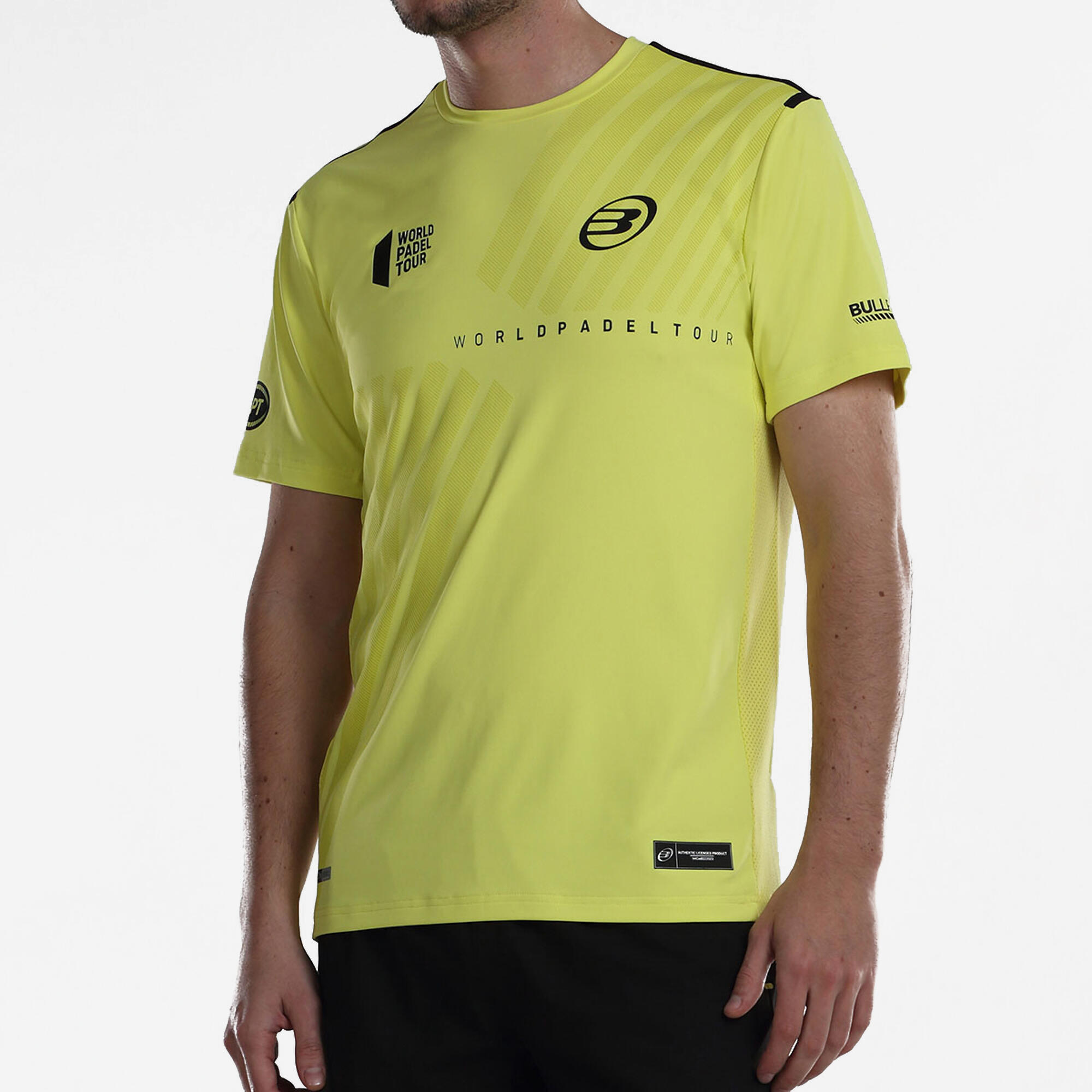 Short-Sleeved Padel T-Shirt Logro - Yellow BULLPADEL | Decathlon