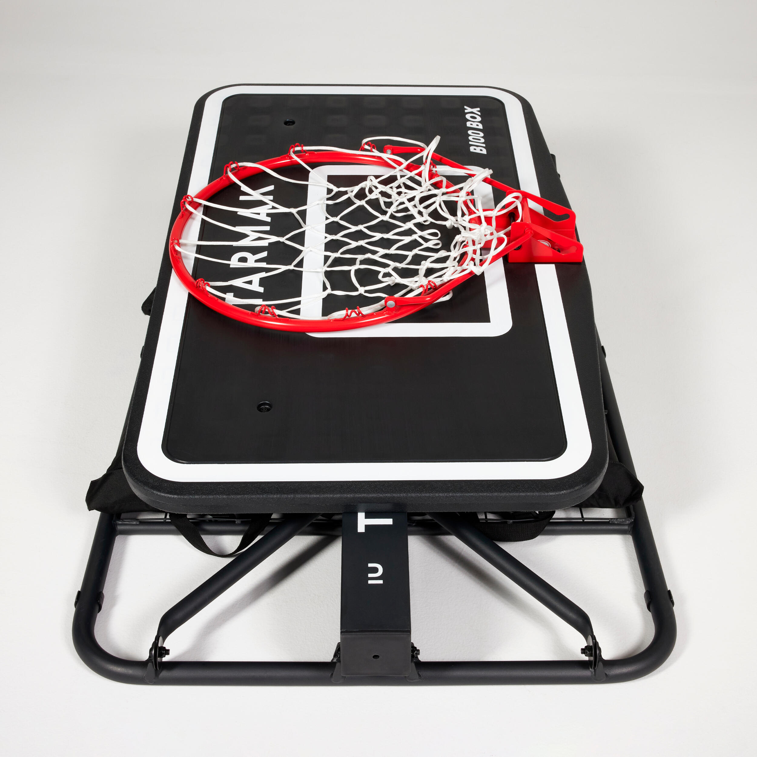 Adjustable (2.4m to 3.05m) Basketball Hoop on Folding Stand B100 Easy Box