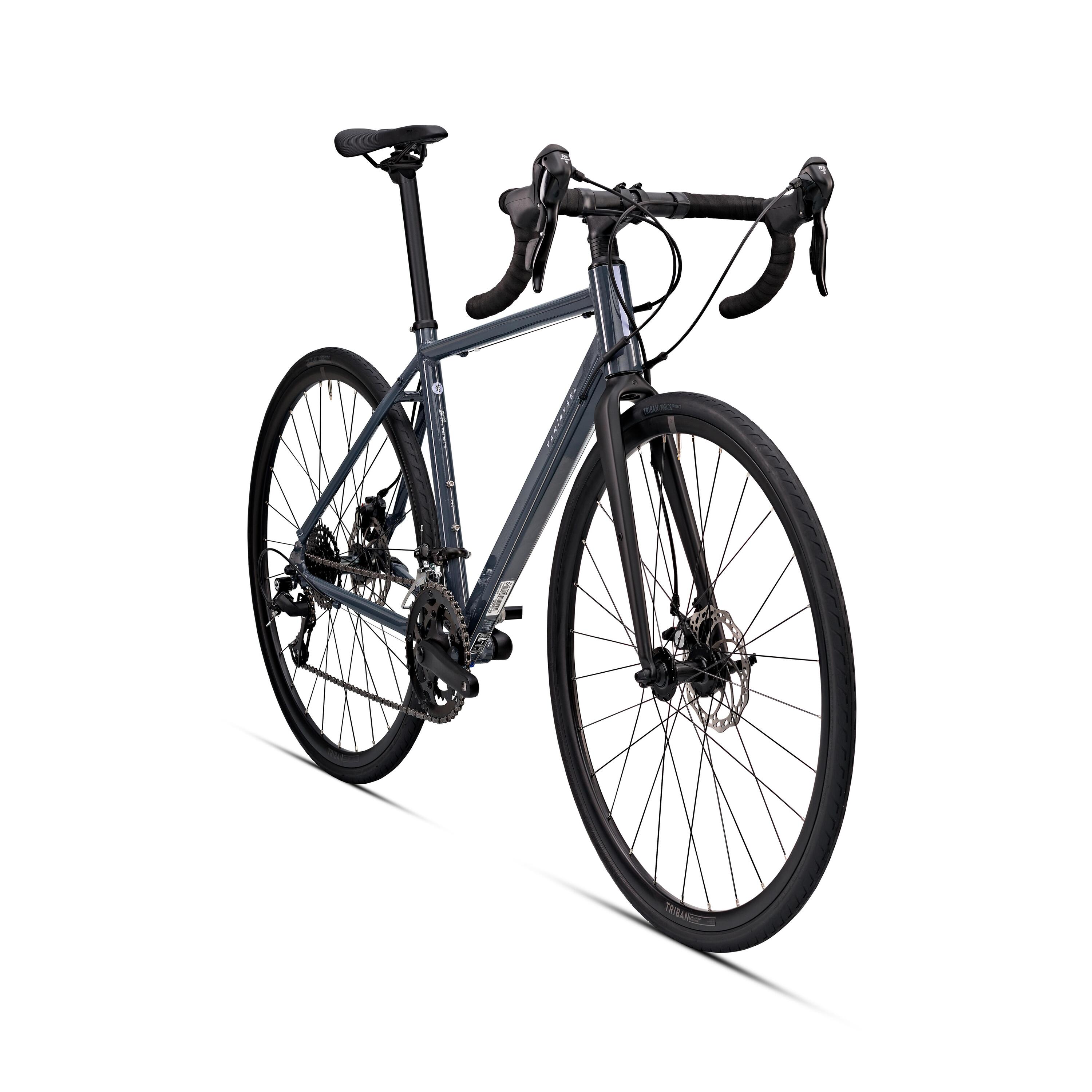 Women's Cycle Touring Road Bike RC120 - Grey VAN RYSEL | Decathlon