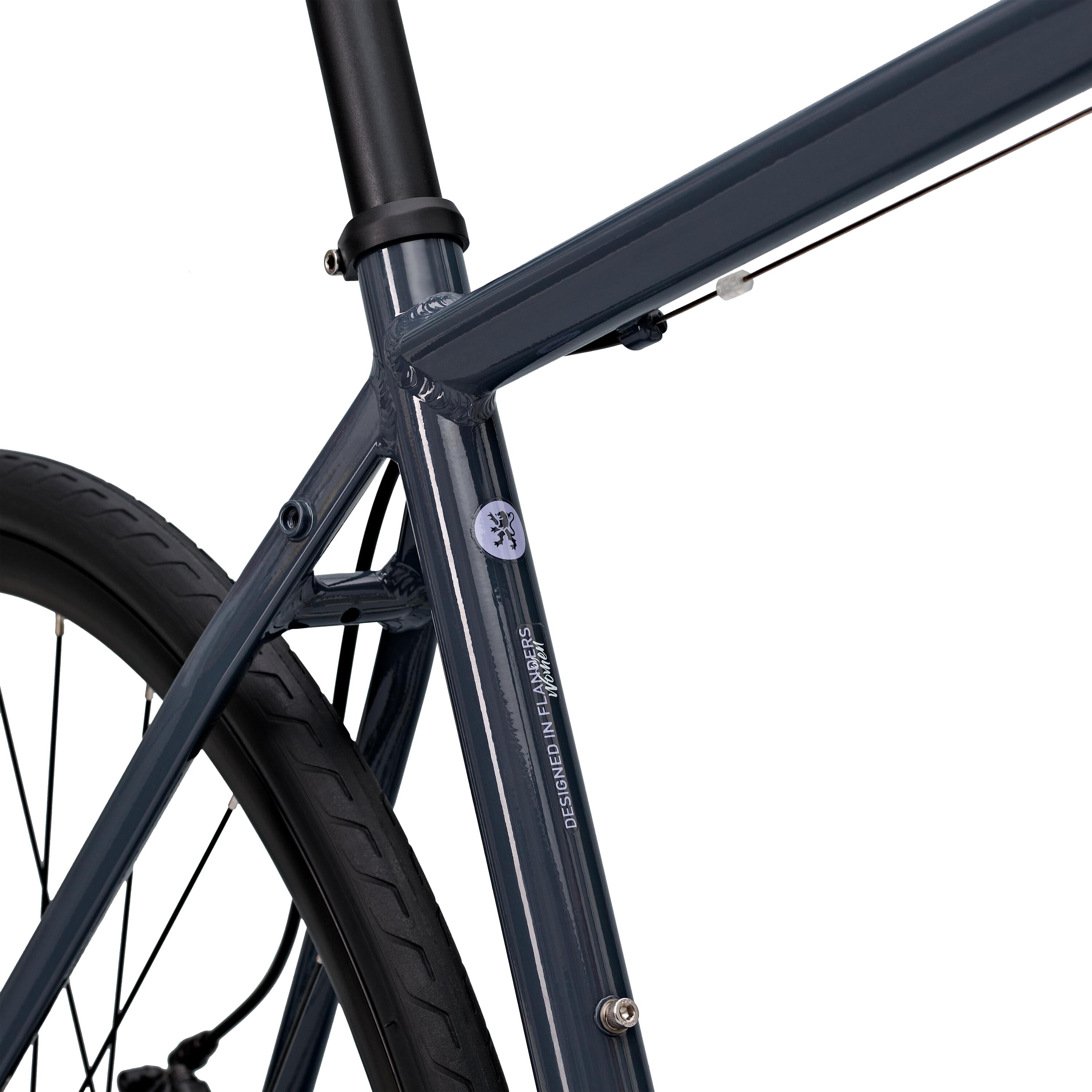 Women's Cycle Touring Road Bike RC120 - Grey VAN RYSEL | Decathlon