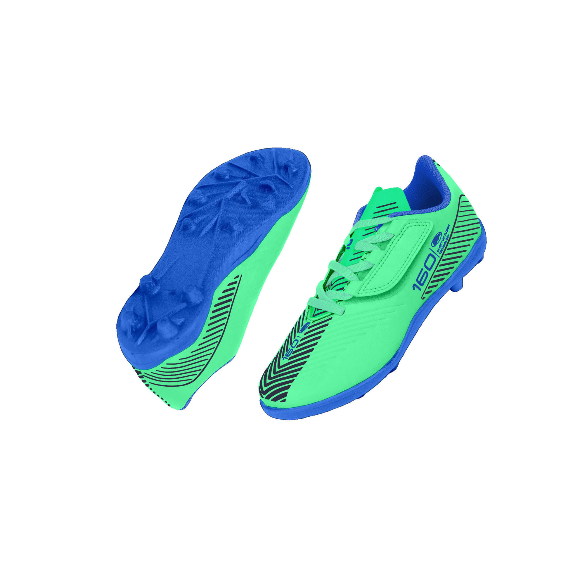 Kids' Rip-Tab Football Boots 160 Easy AG/FG - Green