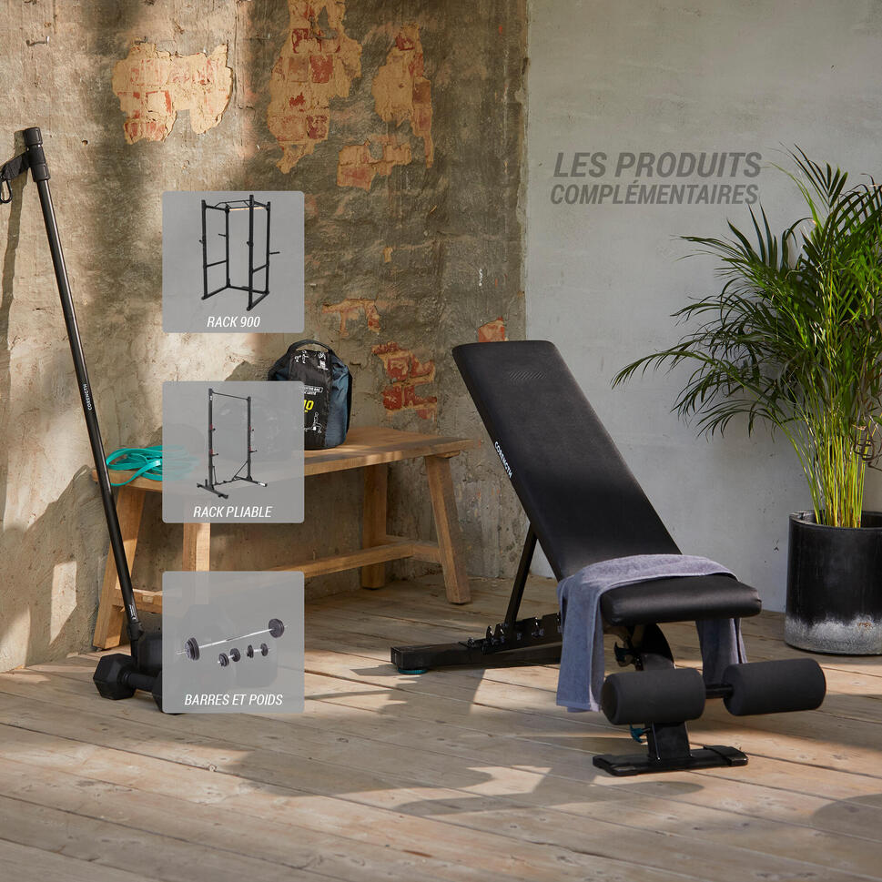 Banco Musculación Bench 900 Reforzado Inclinable Reclinable | Decathlon