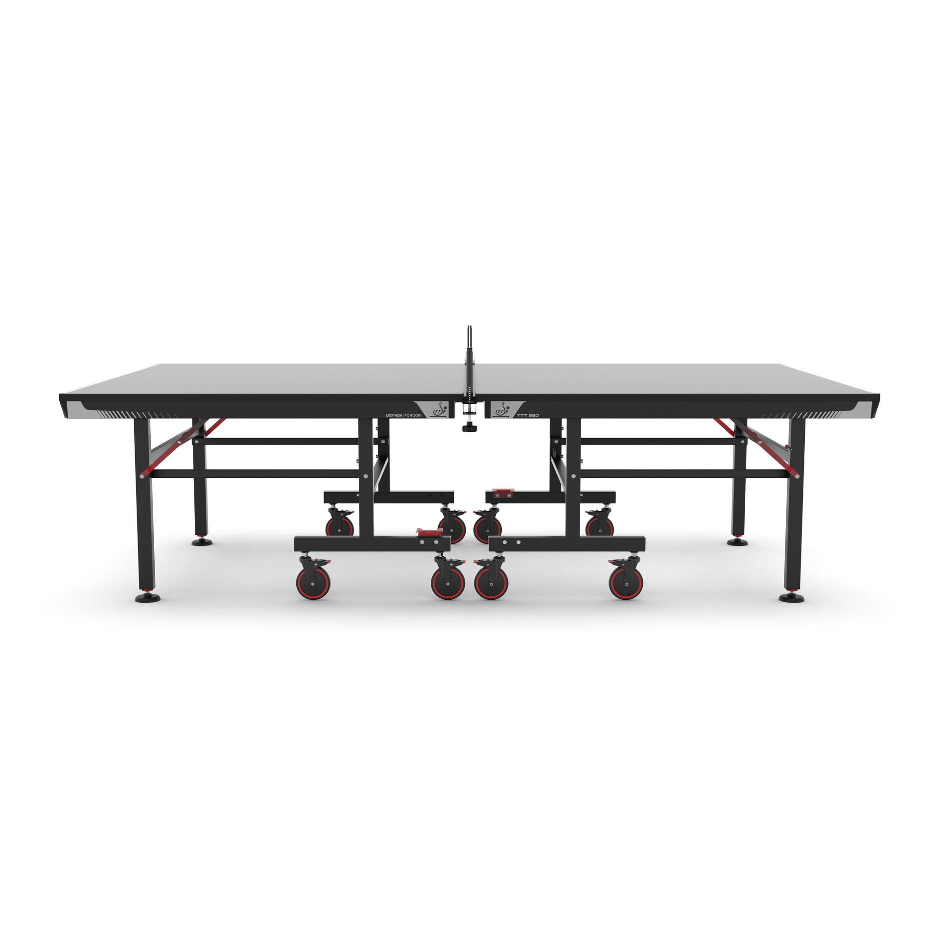 Compact Indoor Table Tennis Table TTT 930 ITTF - Black