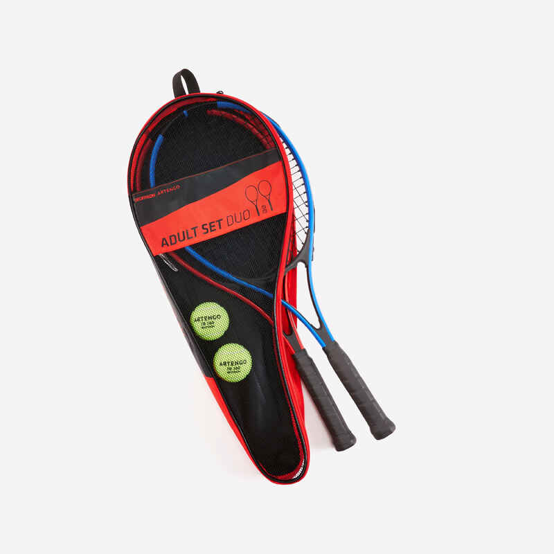 Komplet za tenis za odrasle - 2 reketa + 2 loptice + 1 torba - Decathlon
