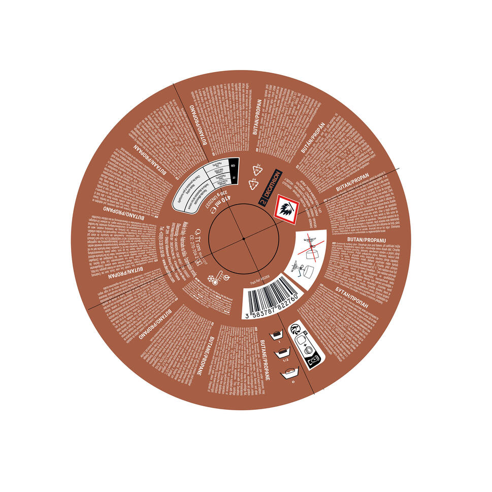 Cartouche de gaz à vis temps froids 230 grammes températures extrêmes FORCLAZ | Decathlon