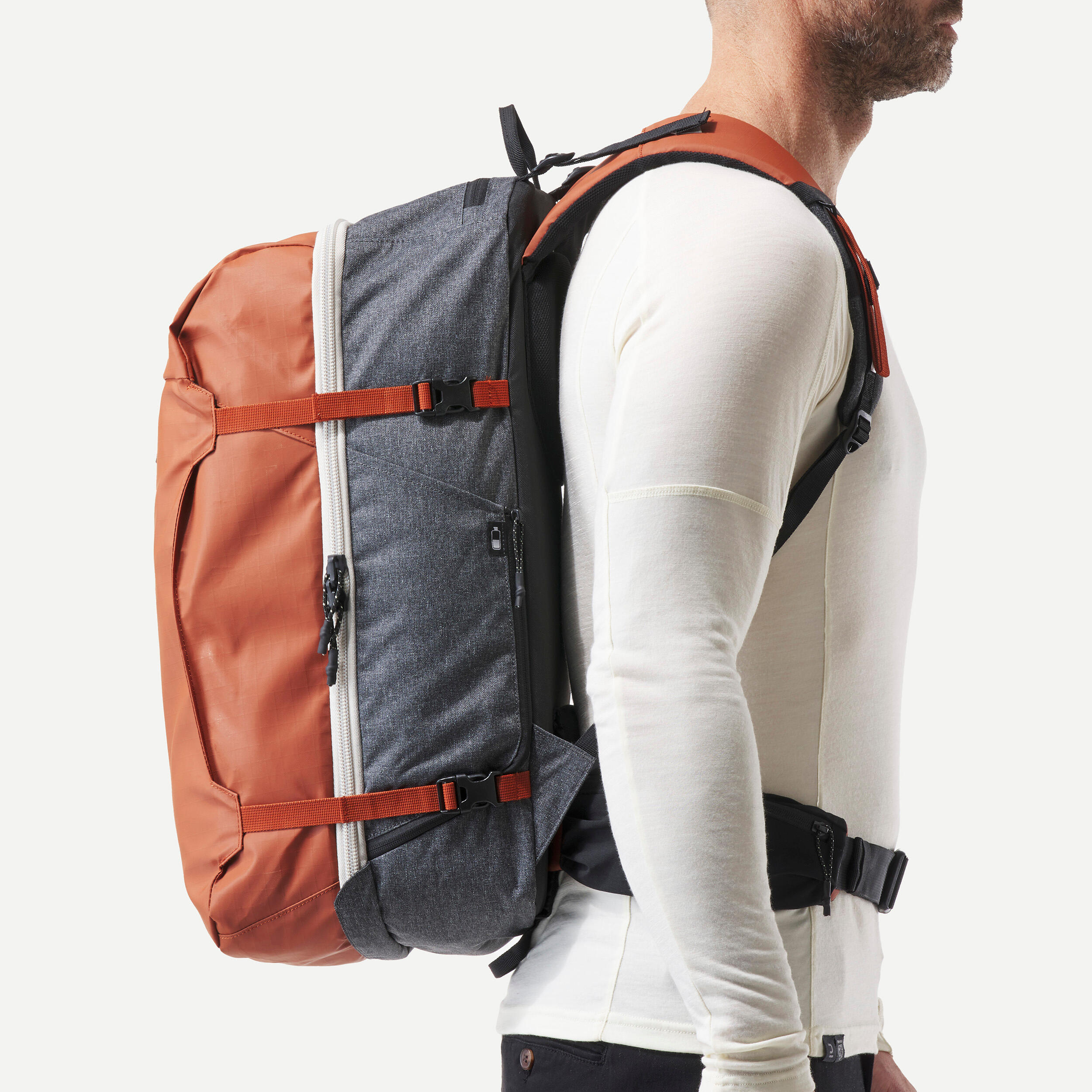 Hiking Backpack 40 L – Travel 500 - Copper brown, smoked black ...