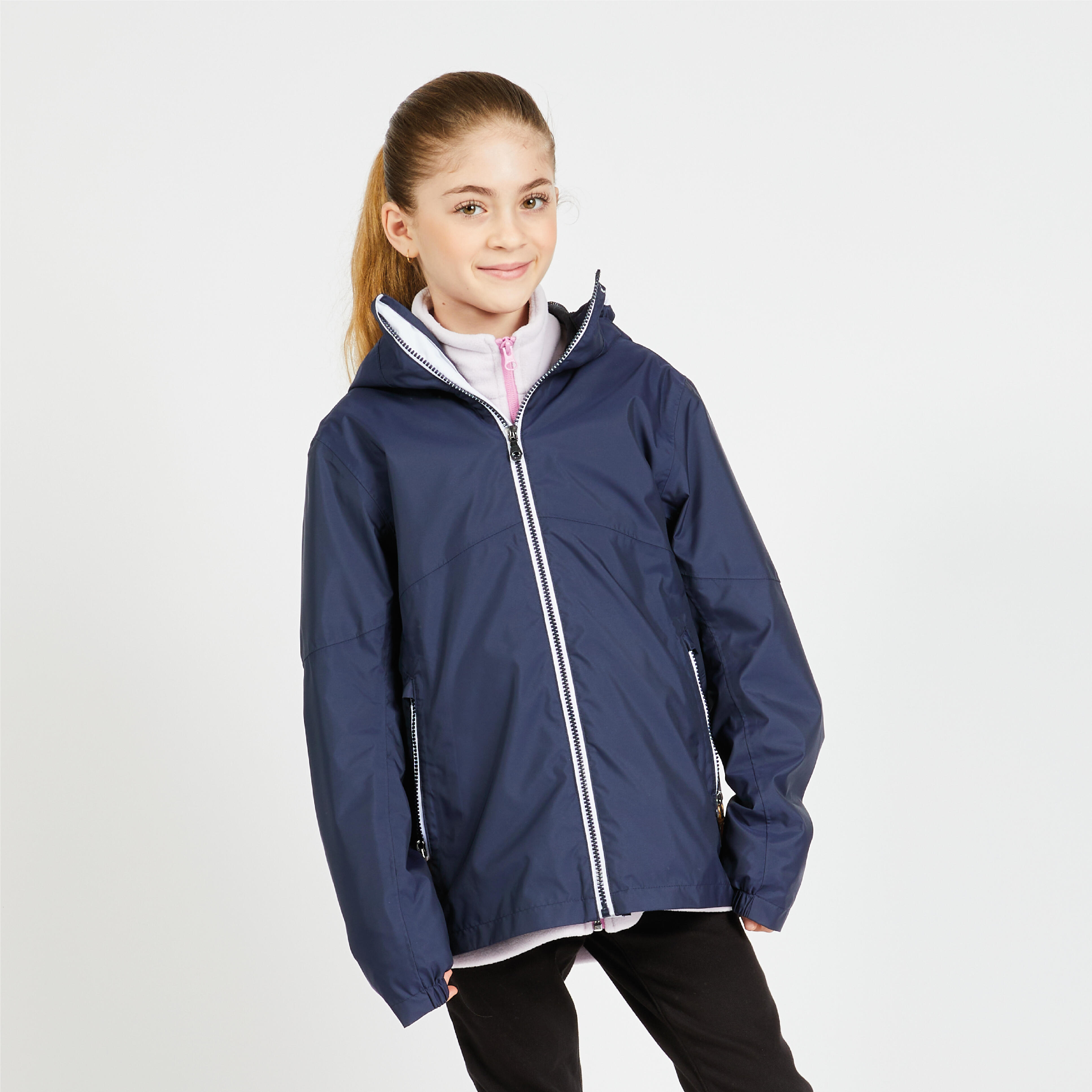 Kids’ Waterproof Sailing Jacket - 100 - Asphalt blue - Tribord - Decathlon