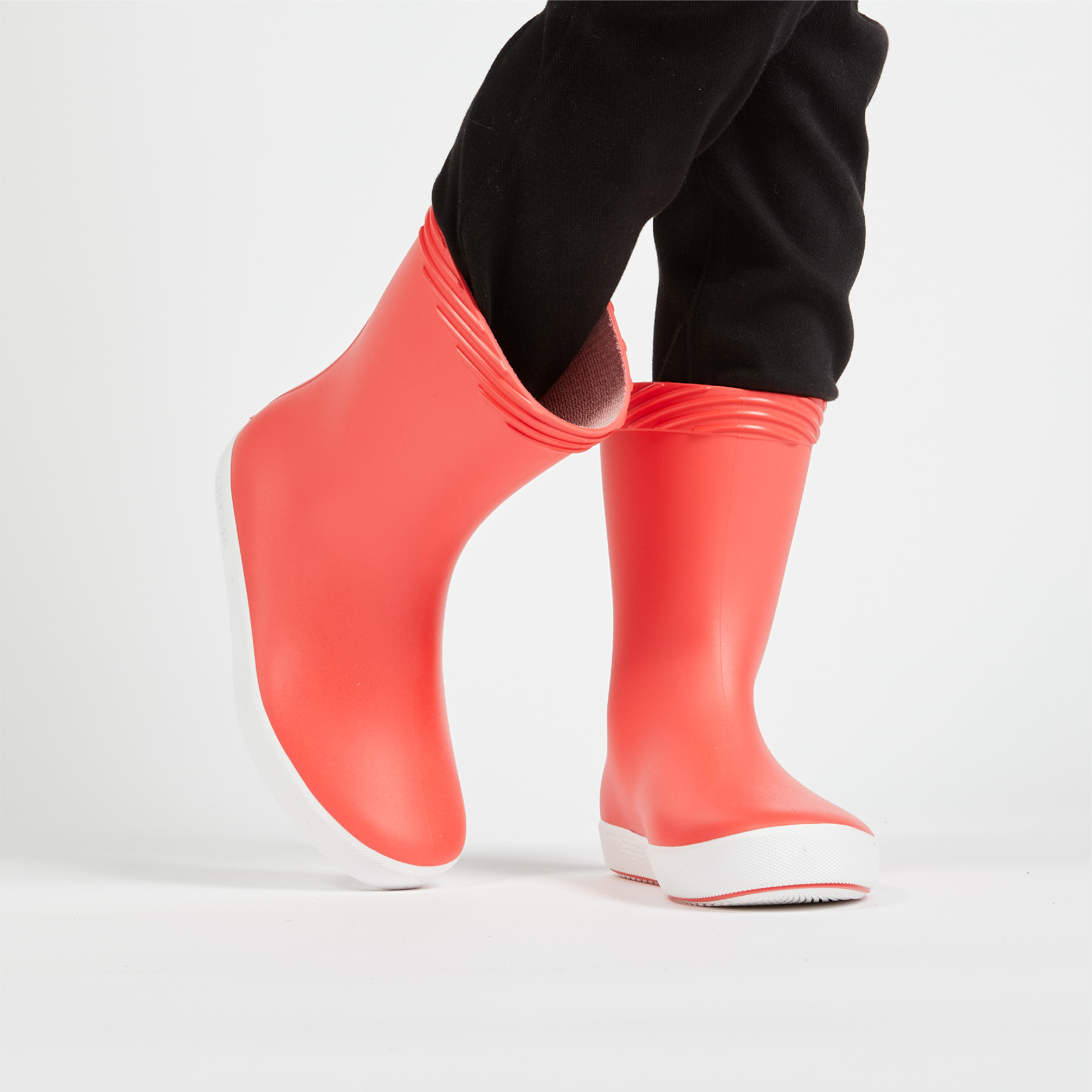 Red white and blue rain boots store