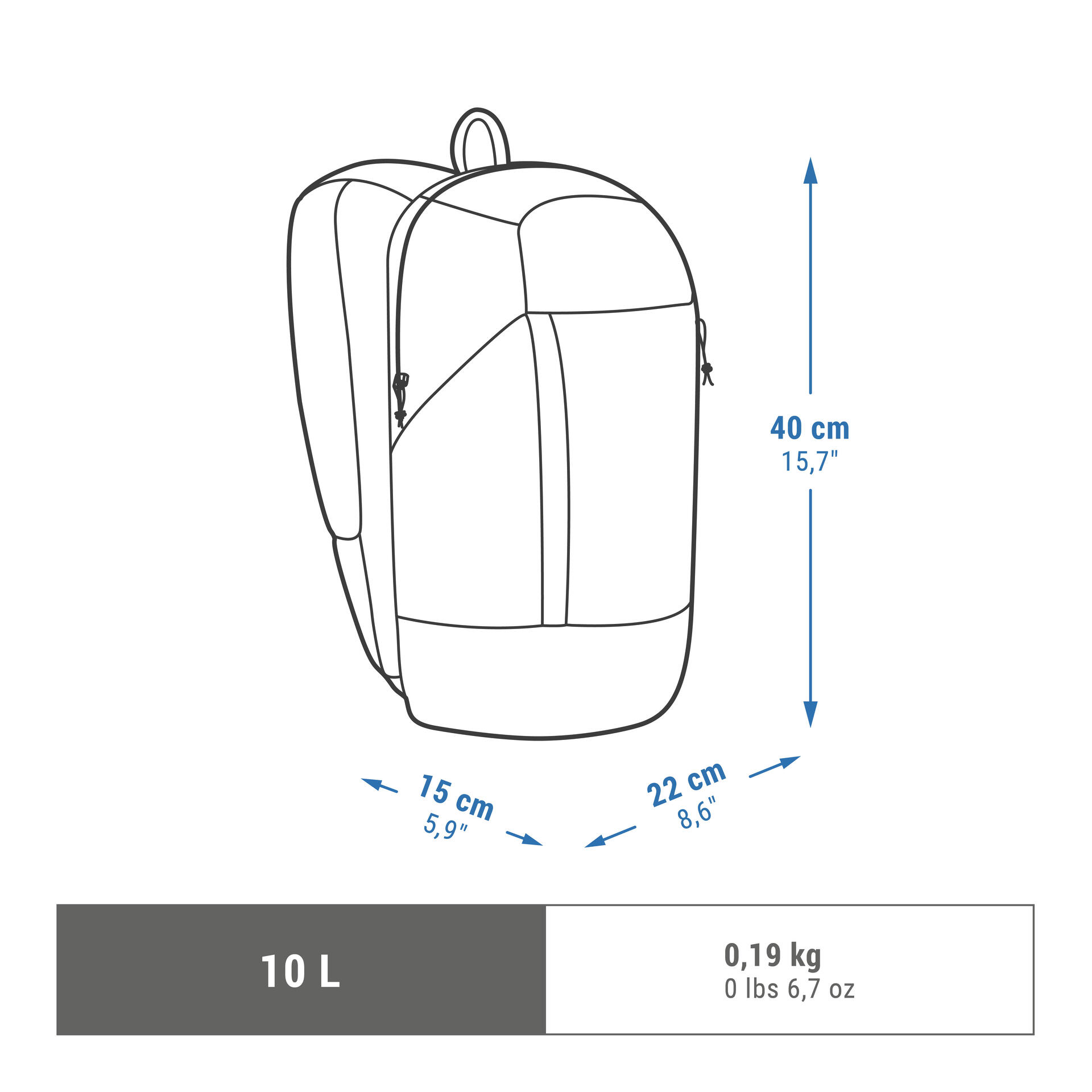 Hiking 10L Backpack - Arpenaz NH100