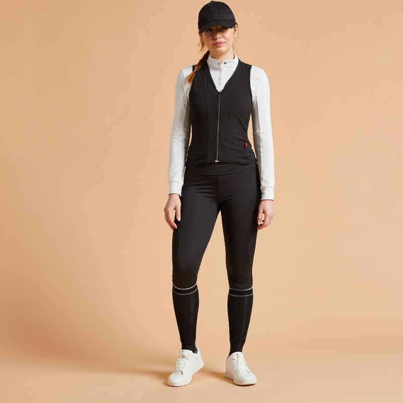 Adult Horse Riding Flexible Back Protector 500 D3O® - Black - Decathlon