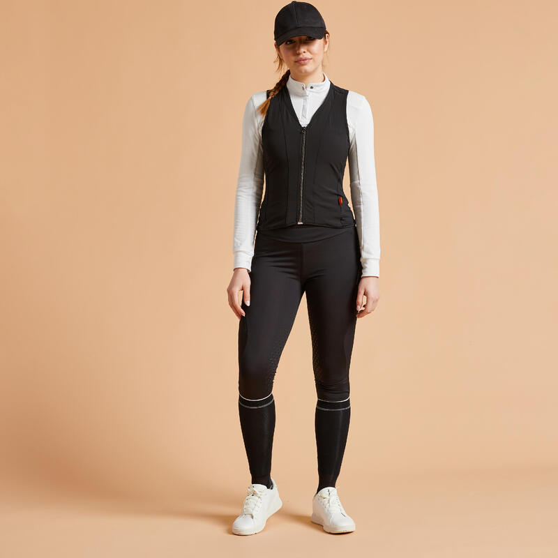 Adult Horse Riding Flexible Back Protector 500 D3O® - Black FOUGANZA ...