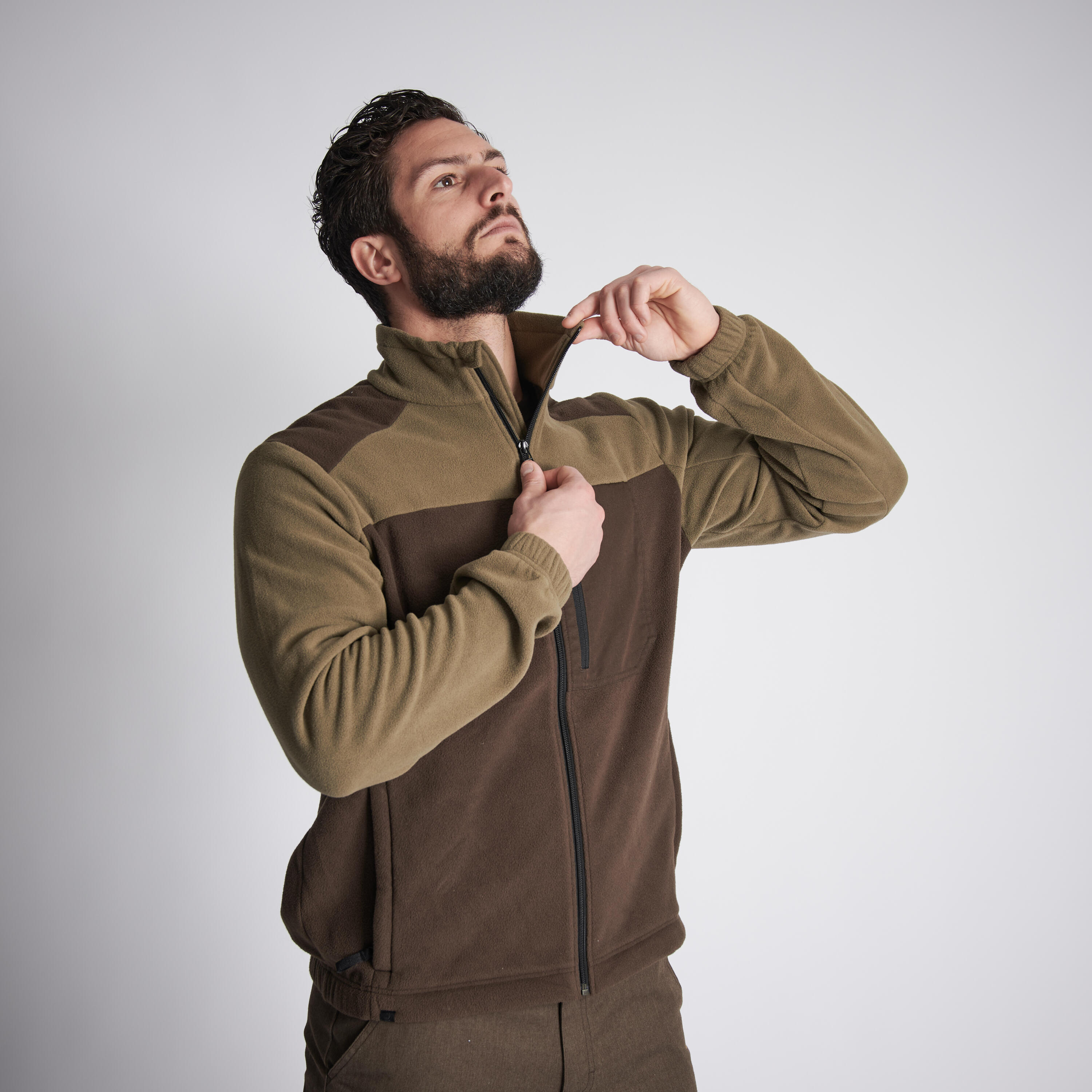 FLEECE 500 TWO-TONE BROWN - Decathlon