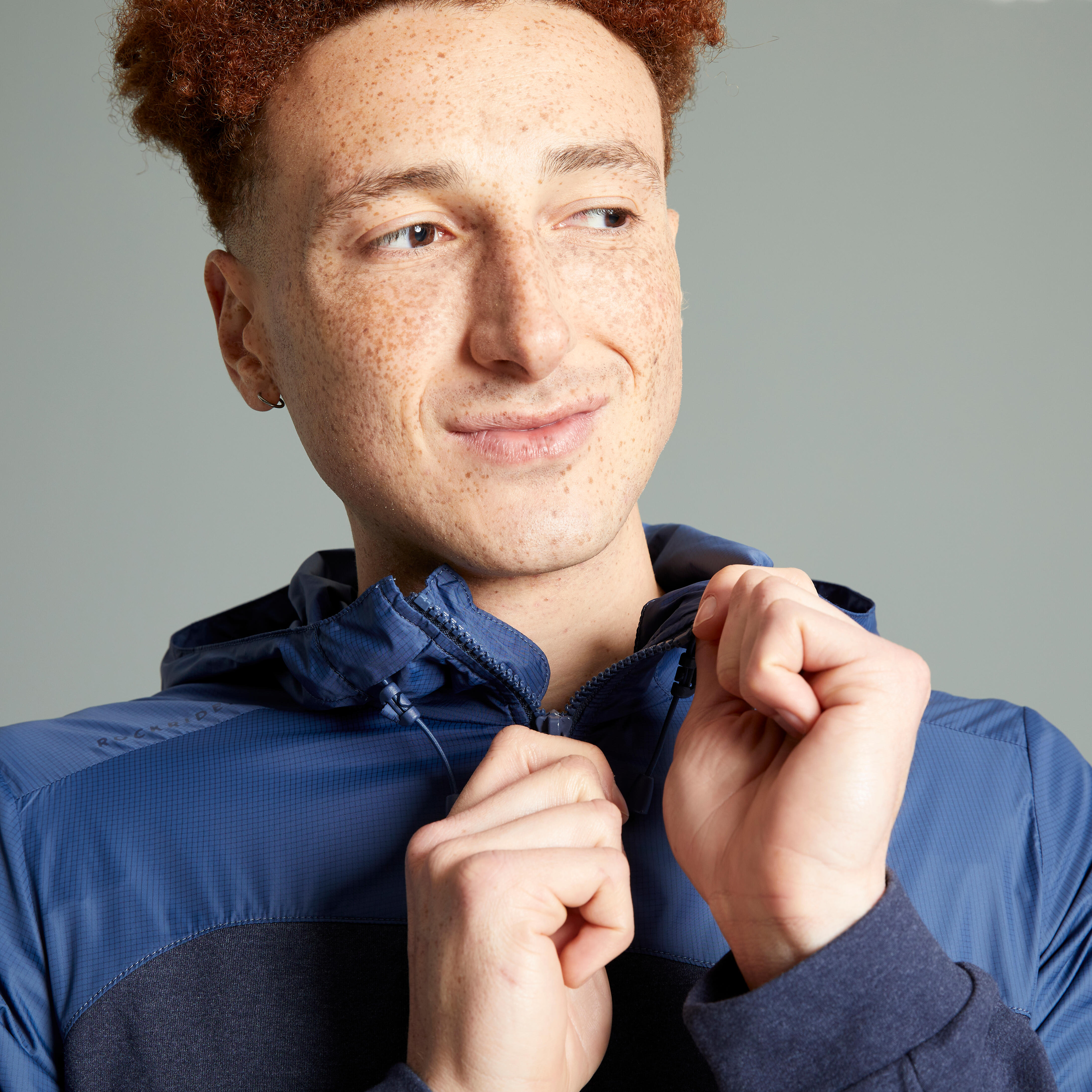 Mountain Bike Windproof Jacket - Blue - Decathlon