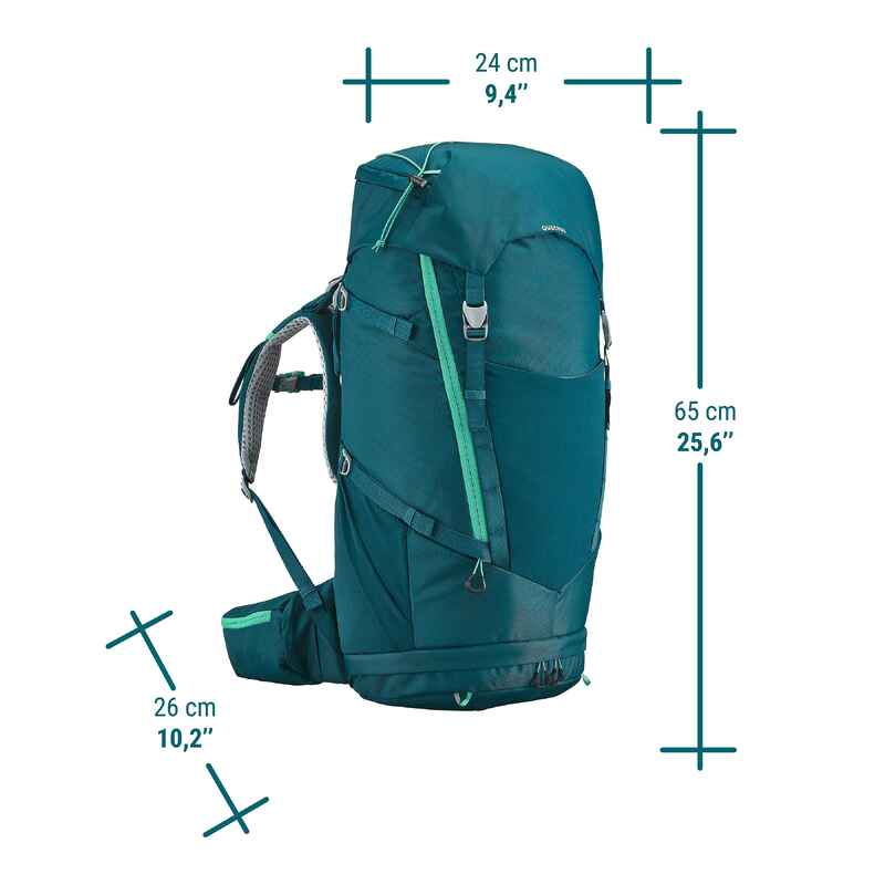 Morral de 40 litros de senderismo para Niños Quechua MH500 verde - Decathlon