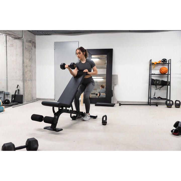 Banco Musculación Bench 900 Reforzado Inclinable Reclinable | Decathlon