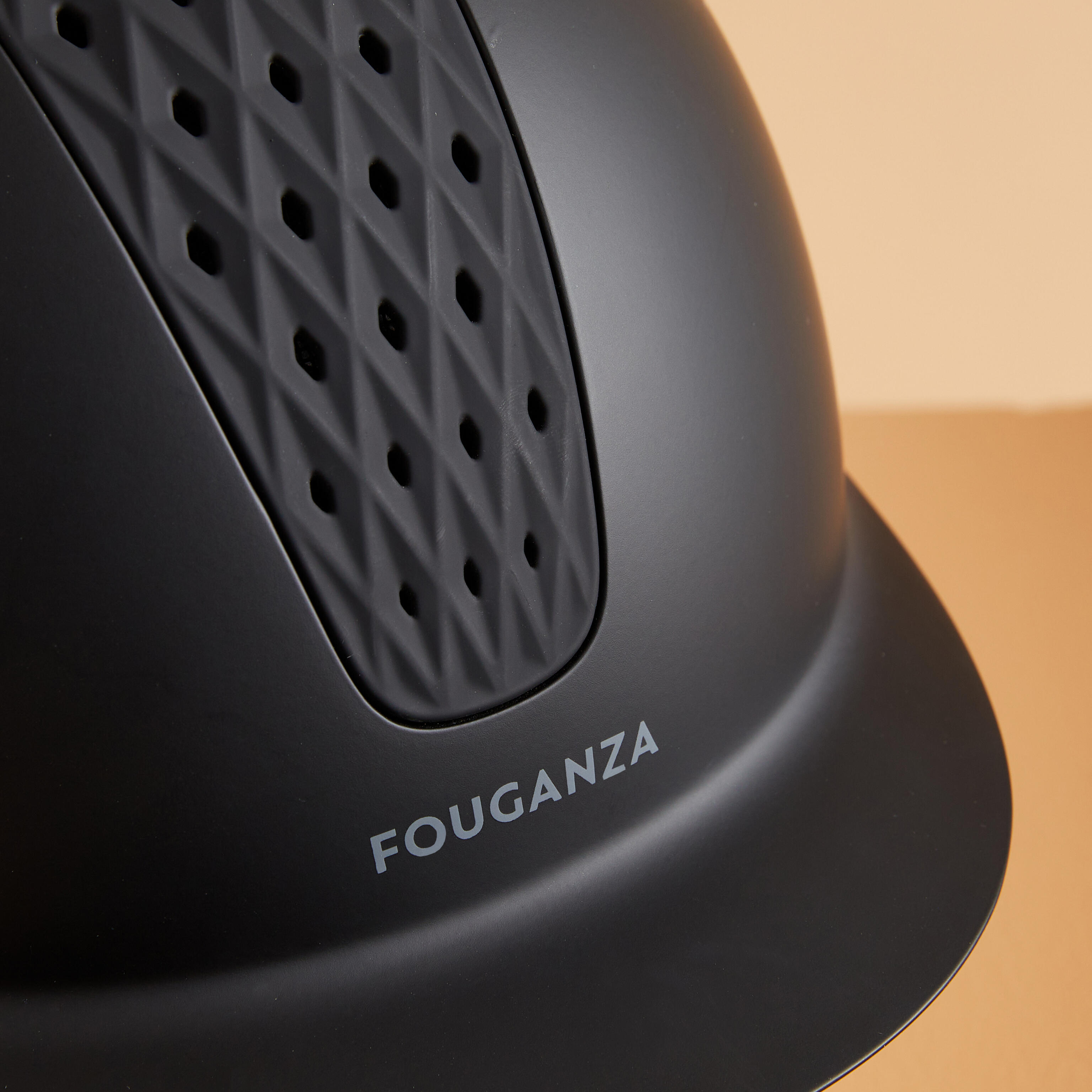 Casque d'équitation - 520 noir - Noir, Gris asphalte - Fouganza - Décathlon